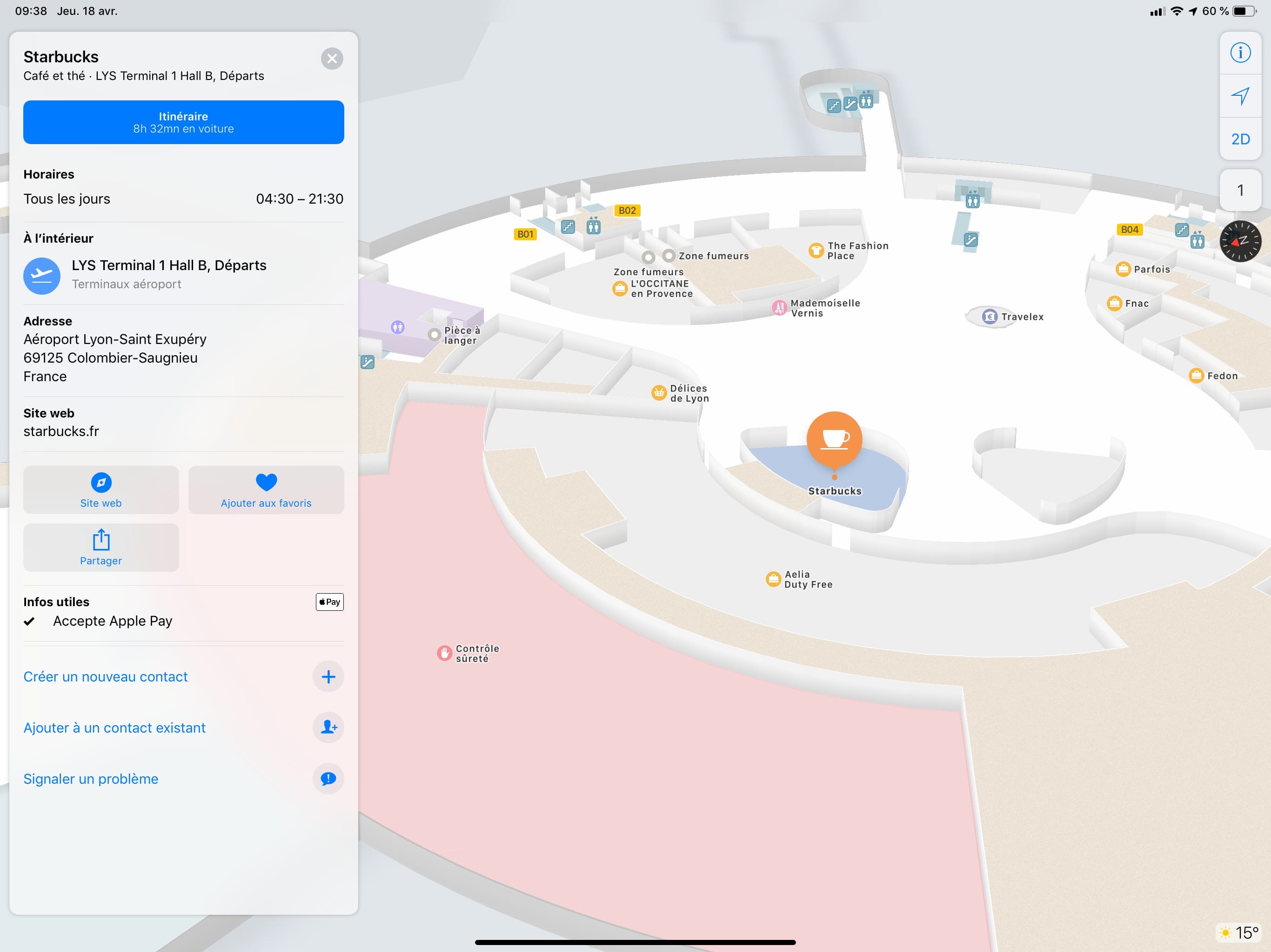 L’aéroport de Lyon affiche son plan intérieur dans Plans - iGeneration