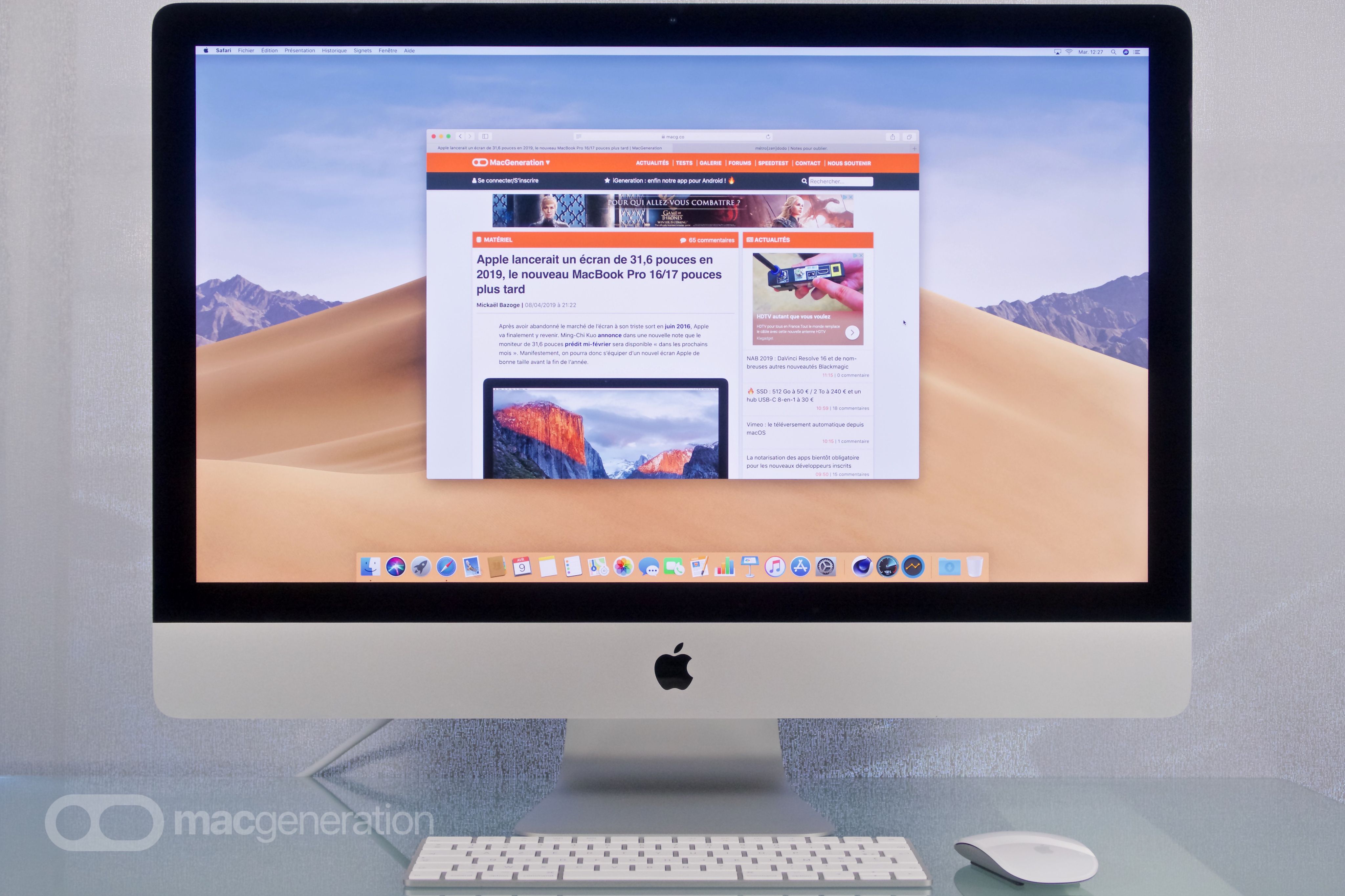 Test de l’iMac 27" Retina 5K 2020 (Core i5 à 3,1 GHz) - MacGeneration