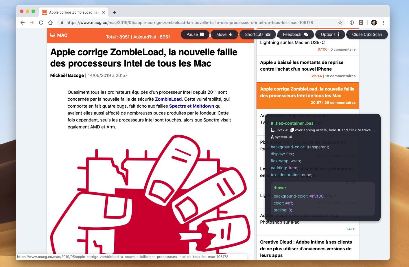 CSS Scan simplifie l’analyse du style des sites dans Chrome et Firefox ...