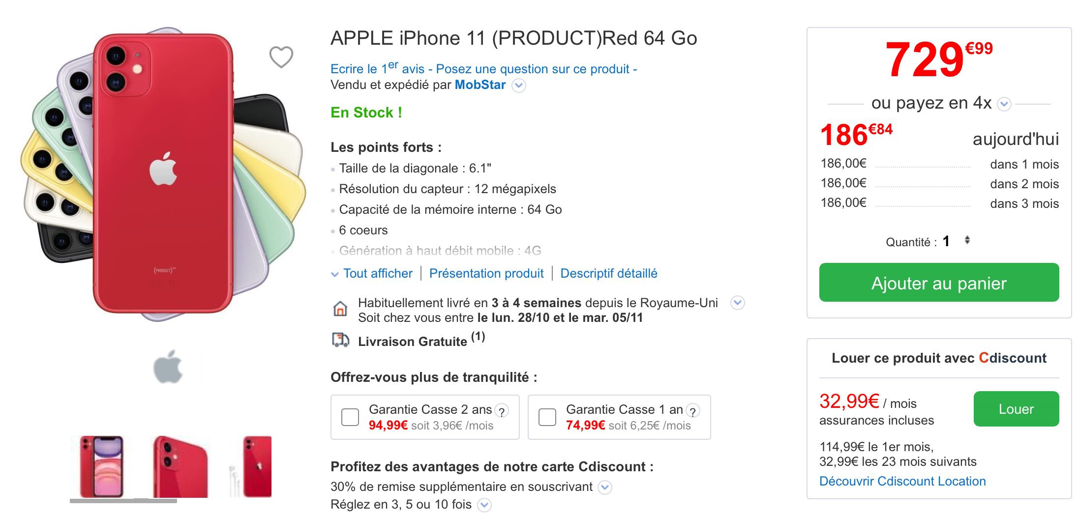 Promo : l'iPhone 11 en 64 Go à 730 € - iGeneration