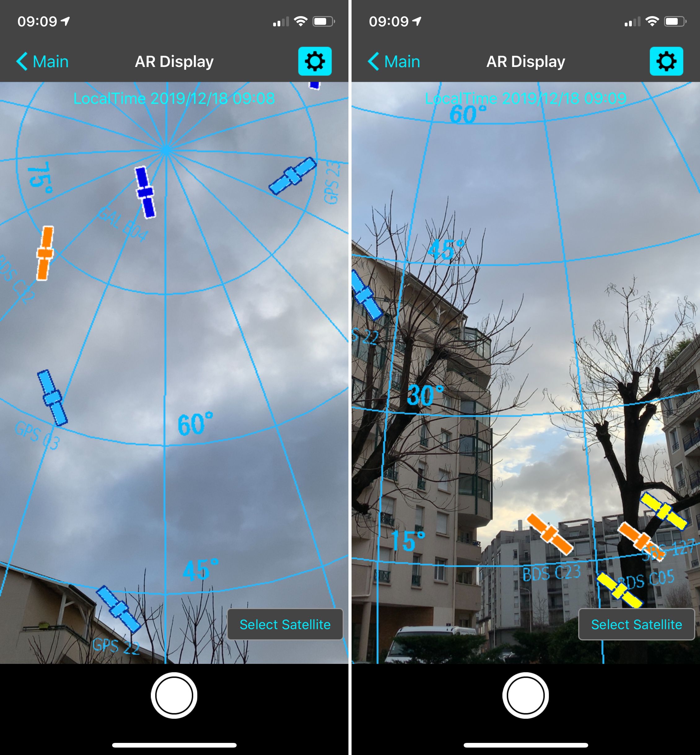 GNSS View pointe les satellites au-dessus de votre tête - iGeneration