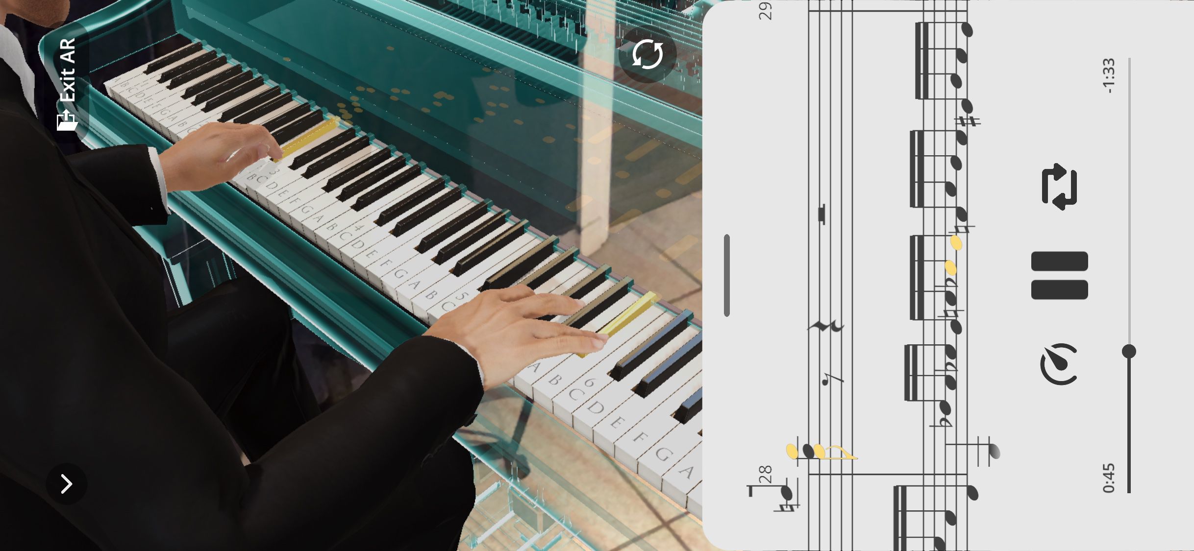 AR Piano : apprendre le piano en réalité augmentée - WatchGeneration