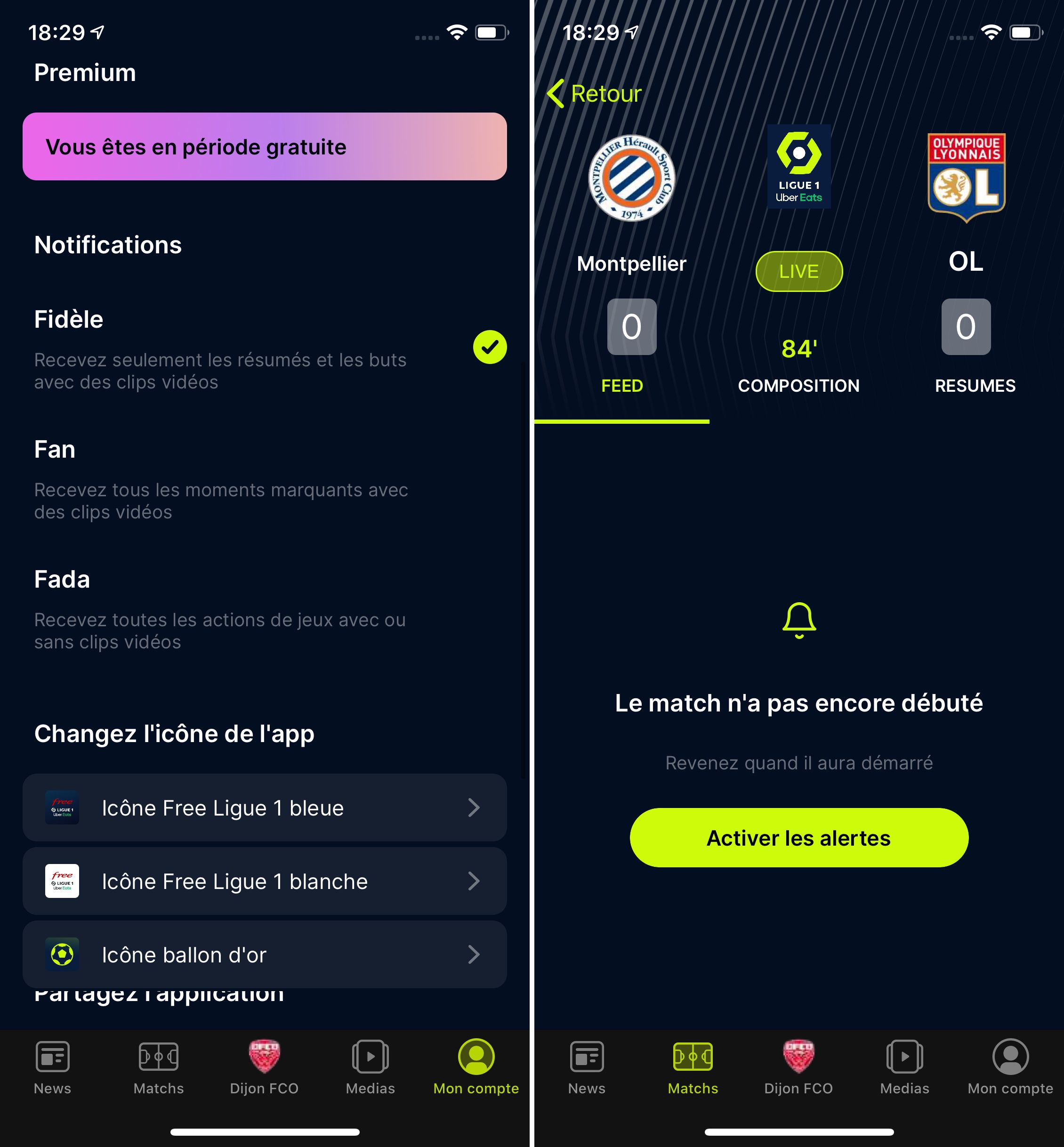 Free Ligue 1, l'app des matchs en « quasi-direct », maintenant sur ...