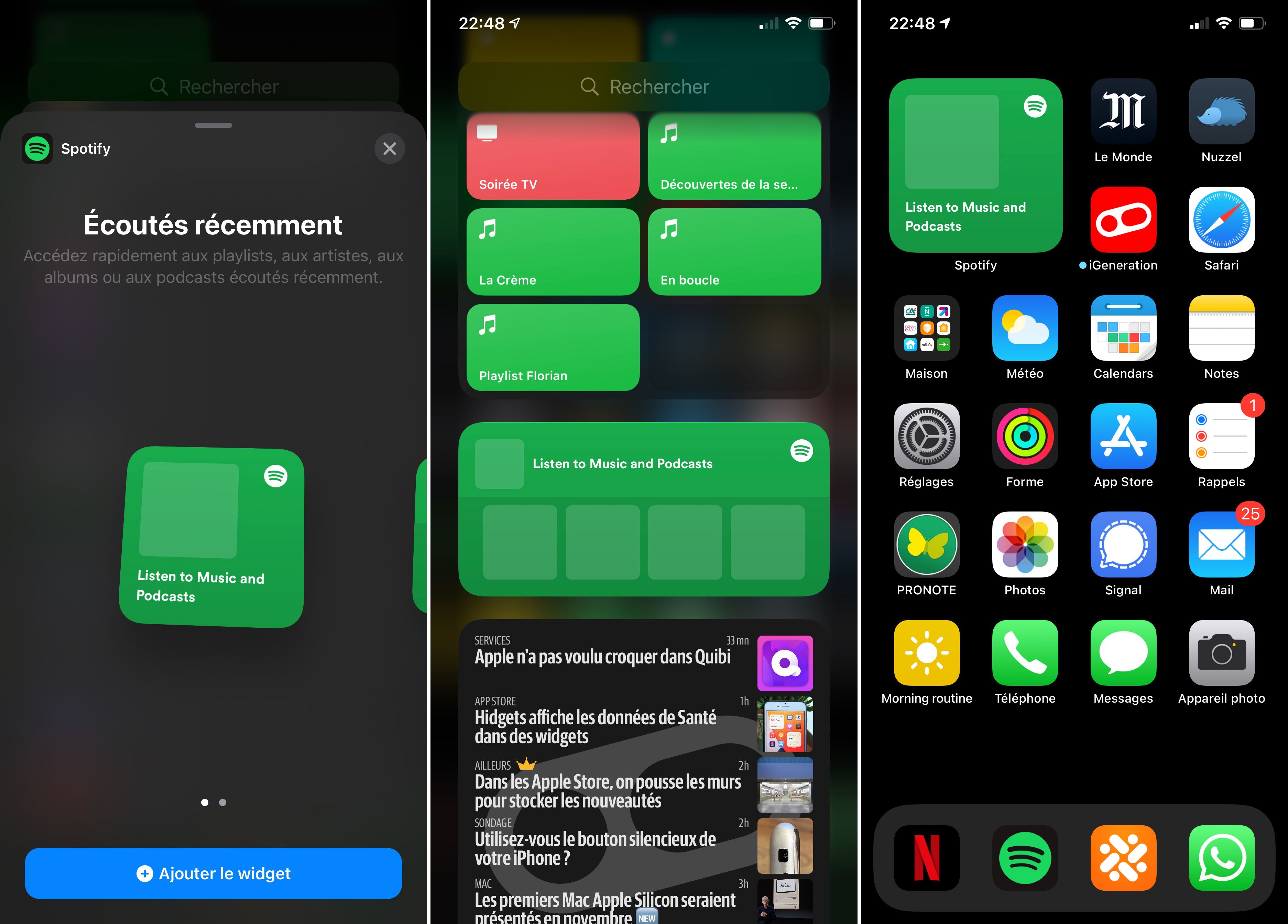 Spotify Teste Ses Widgets Pour IOS 14 IGeneration Teknologi Dunia