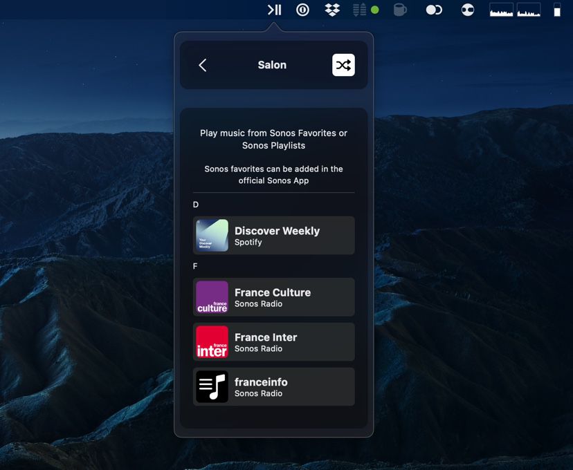 Une app pour contrôler des Sonos depuis la barre des menus du Mac - MacGeneration