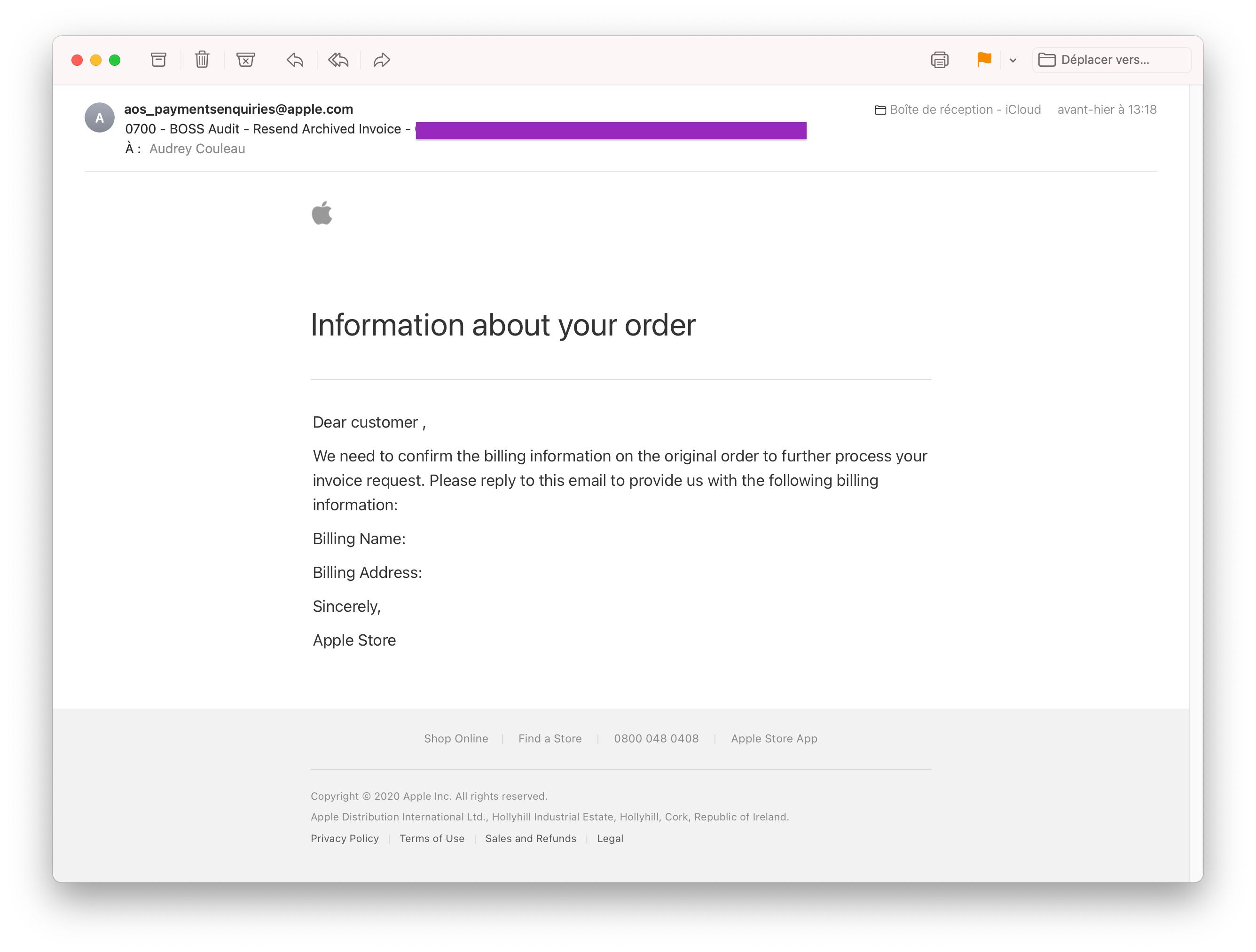 Comment récupérer la facture d'un produit Apple ? - MacGeneration