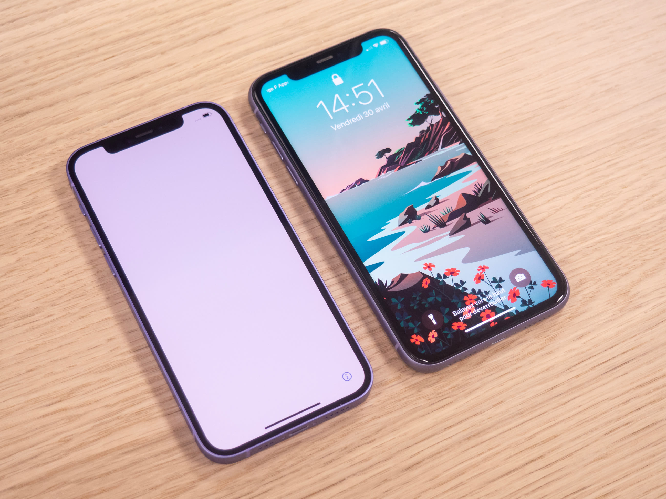 Aperçu de l'iPhone 12 mauve et des coques violettes - iGeneration