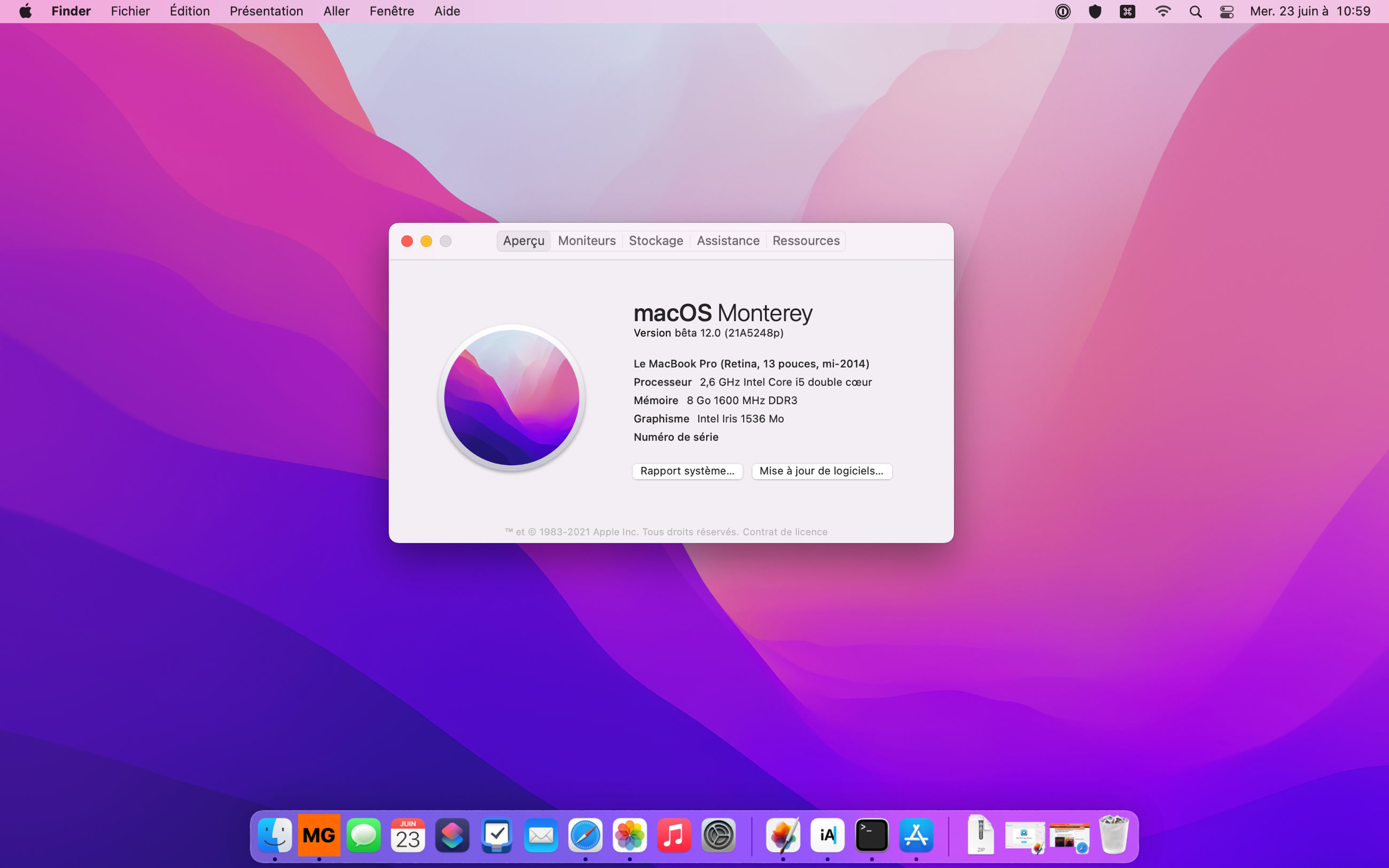 J’ai installé macOS Monterey sur mon MacBook Pro de 2014 abandonné par ...