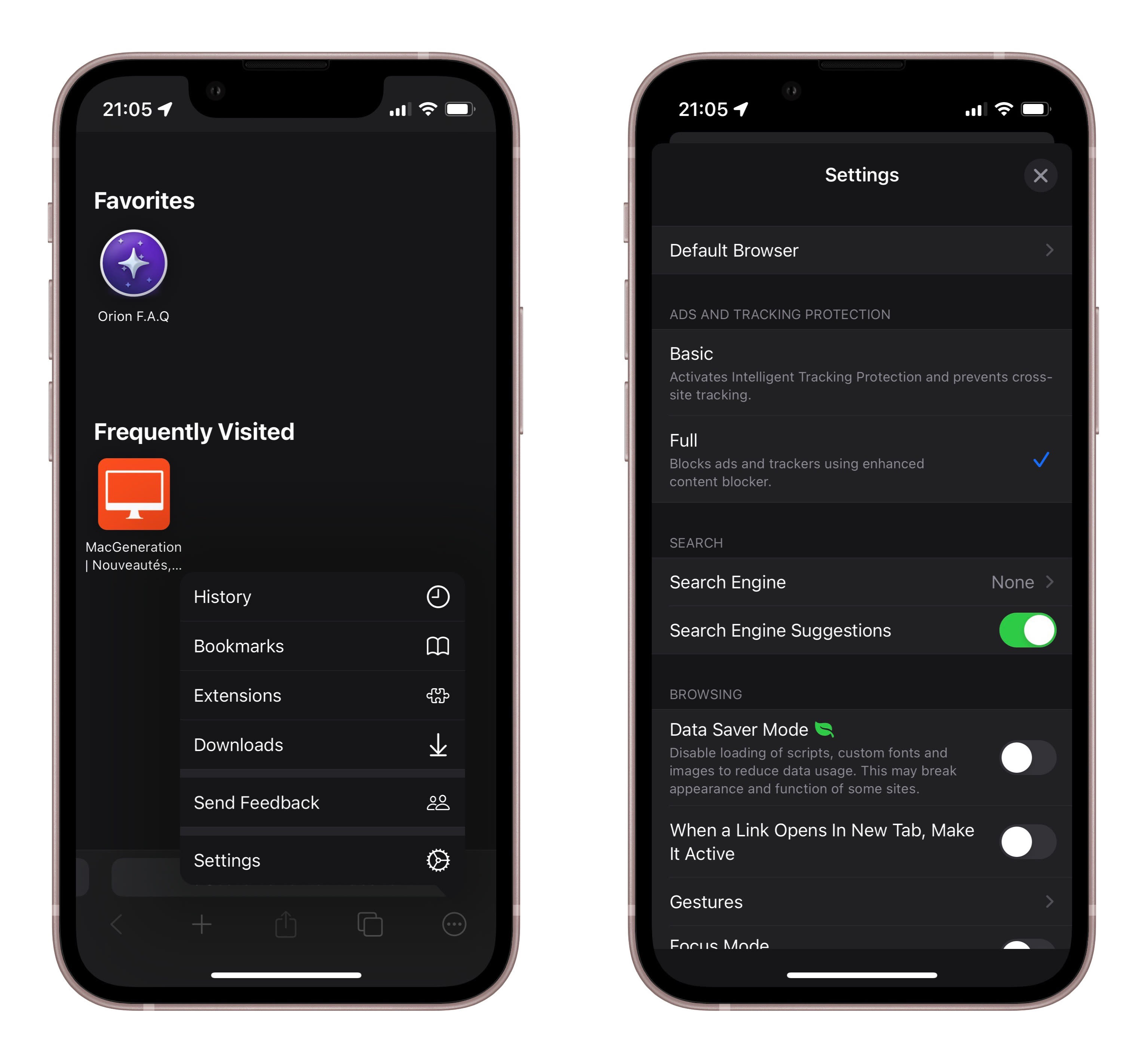 Orion, un navigateur iOS prometteur ouvert aux extensions Chrome et ...