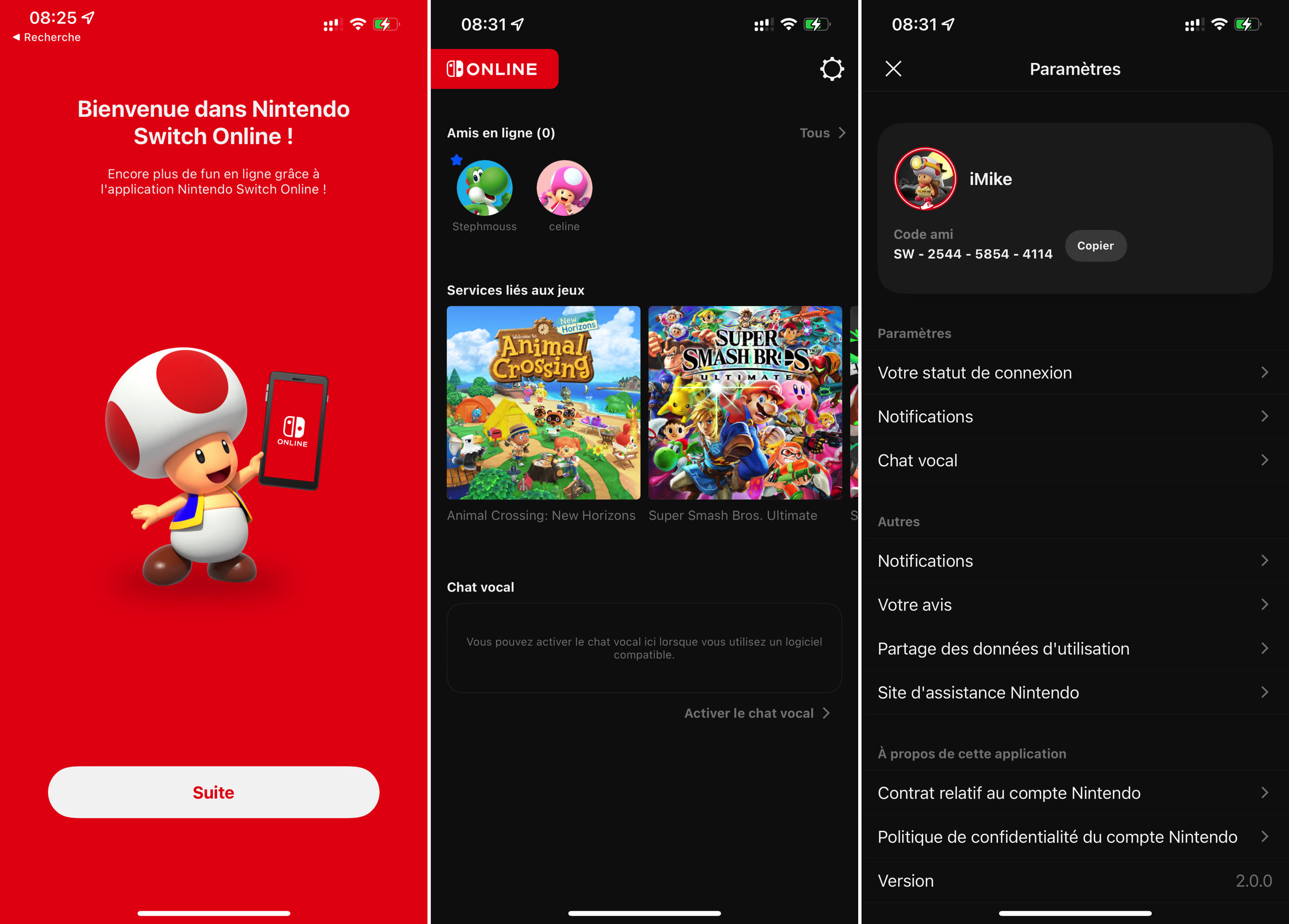 Nintendo facilite le partage du code ami depuis l'app Switch Online ...