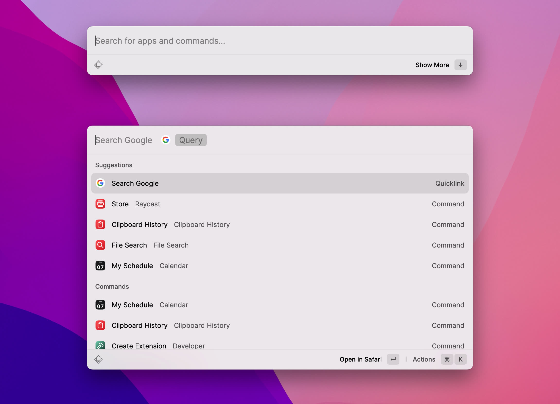 Raycast adopte une nouvelle icône et une interface ajustée et lance son ...
