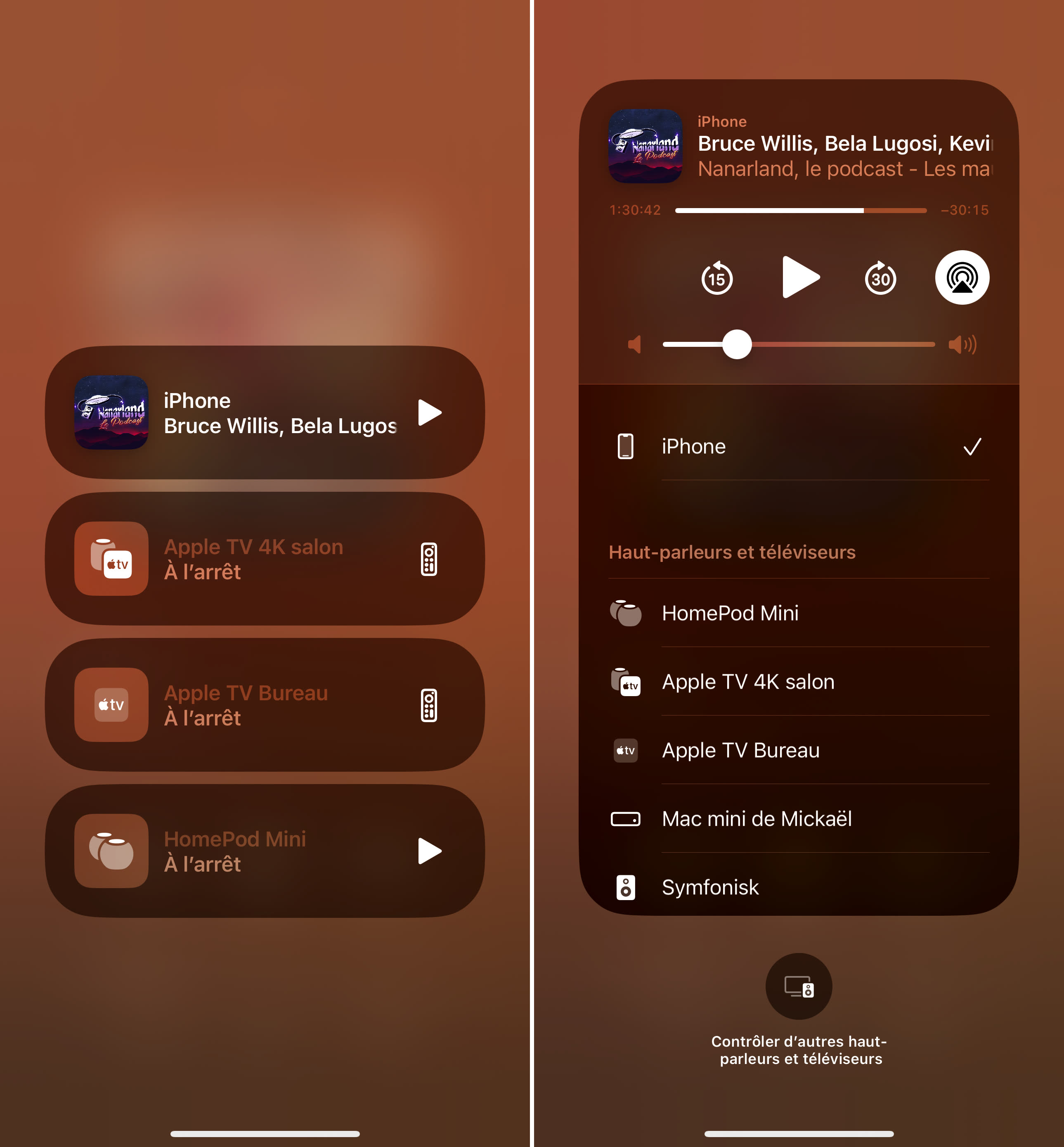 Un autre menu AirPlay est possible - MacGeneration