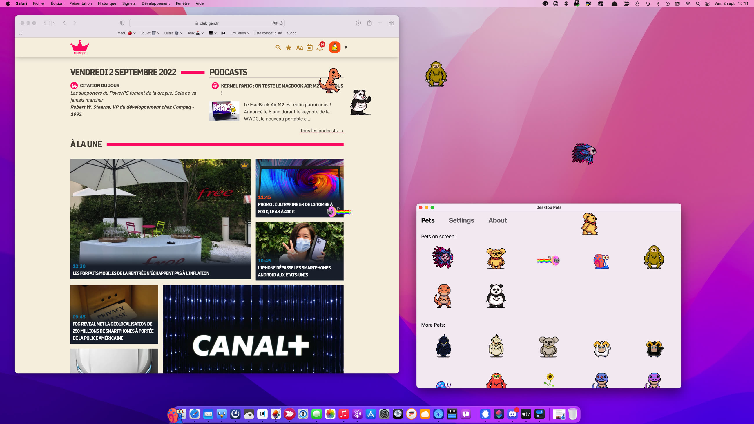 Desktop Pets, mettez des animaux trop mignons sur l'écran de votre Mac - MacGeneration