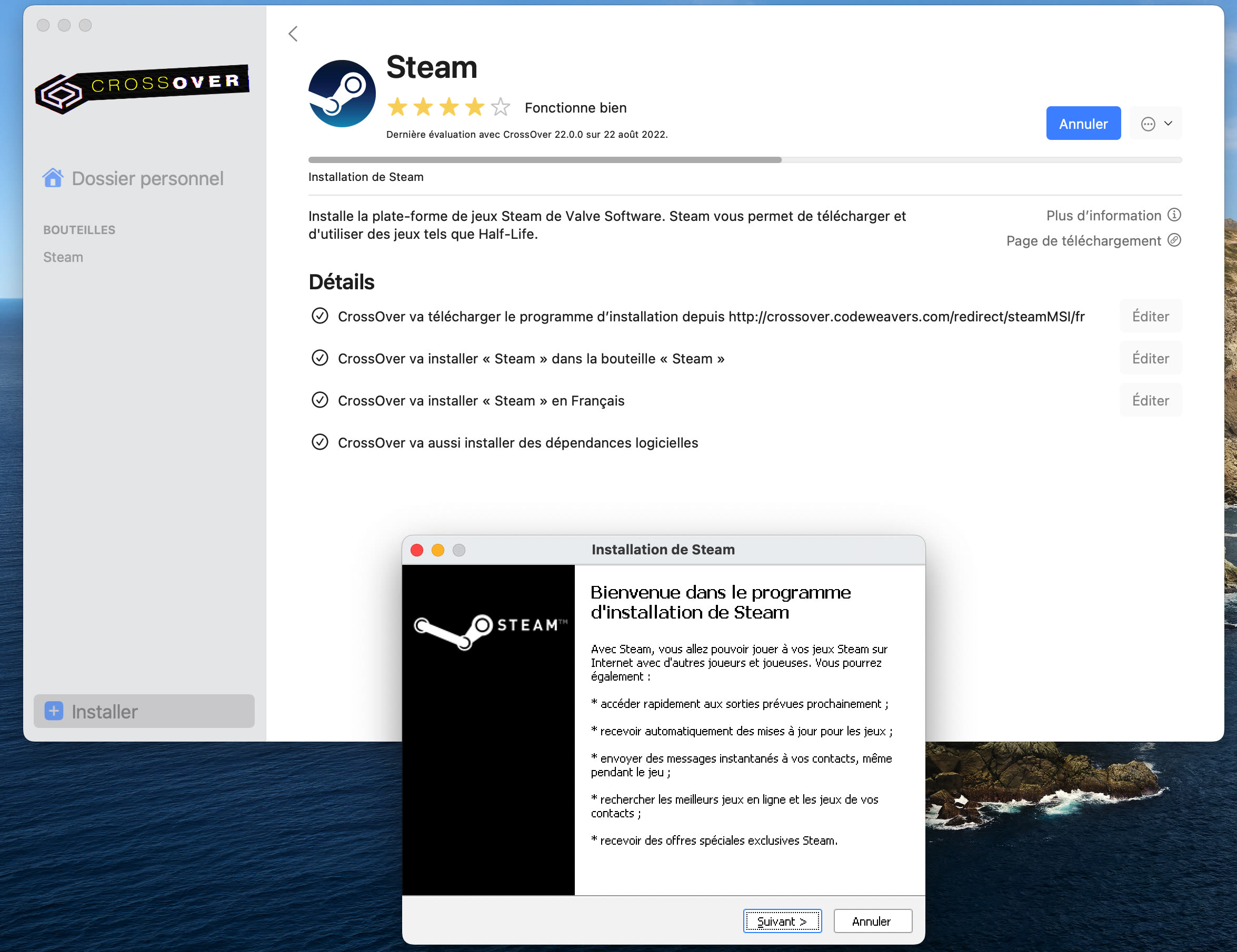 CrossOver 22 revoit son interface de fond en comble - MacGeneration