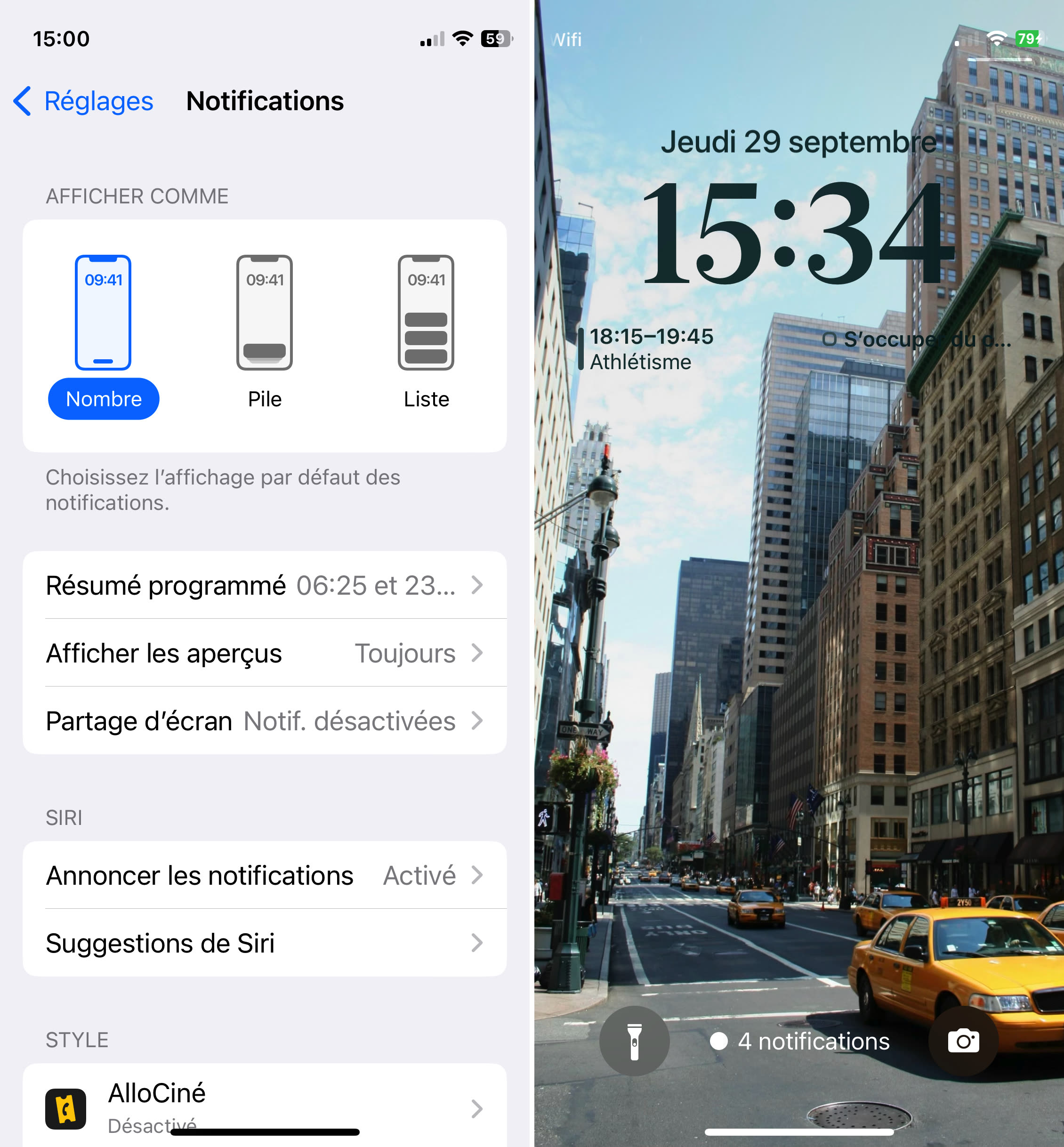iOS 16 : comment remettre les notifications sous forme de liste ...