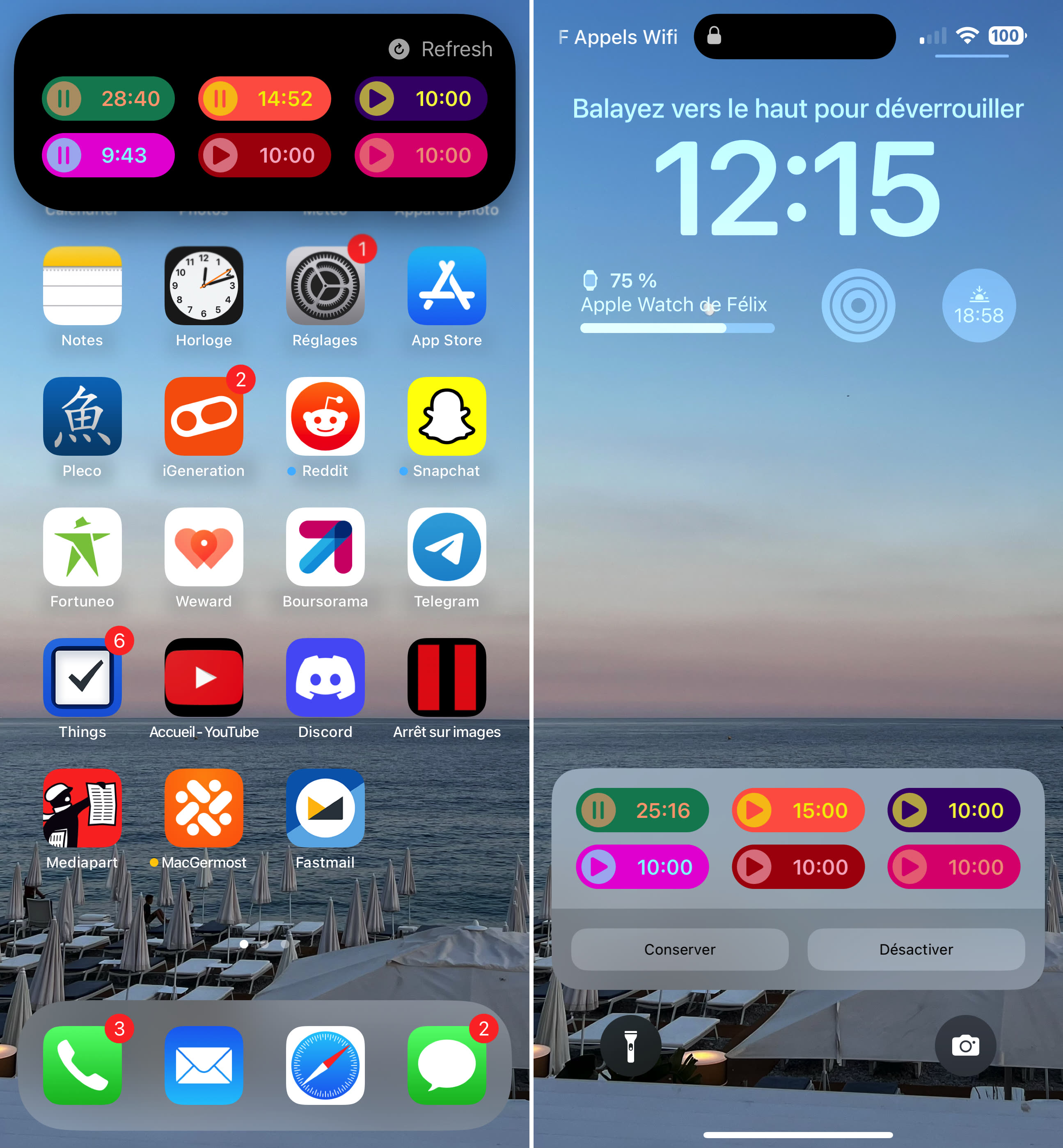 Sticky Timers cache jusqu'à 6 minuteurs dans la Dynamic Island ...