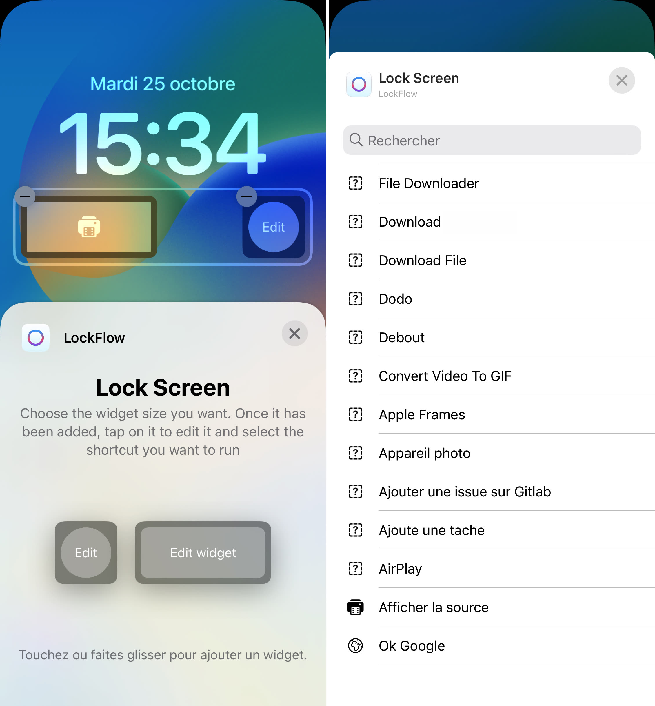 LockFlow permet d'ajouter les raccourcis iOS sur l'écran verrouillé de ...