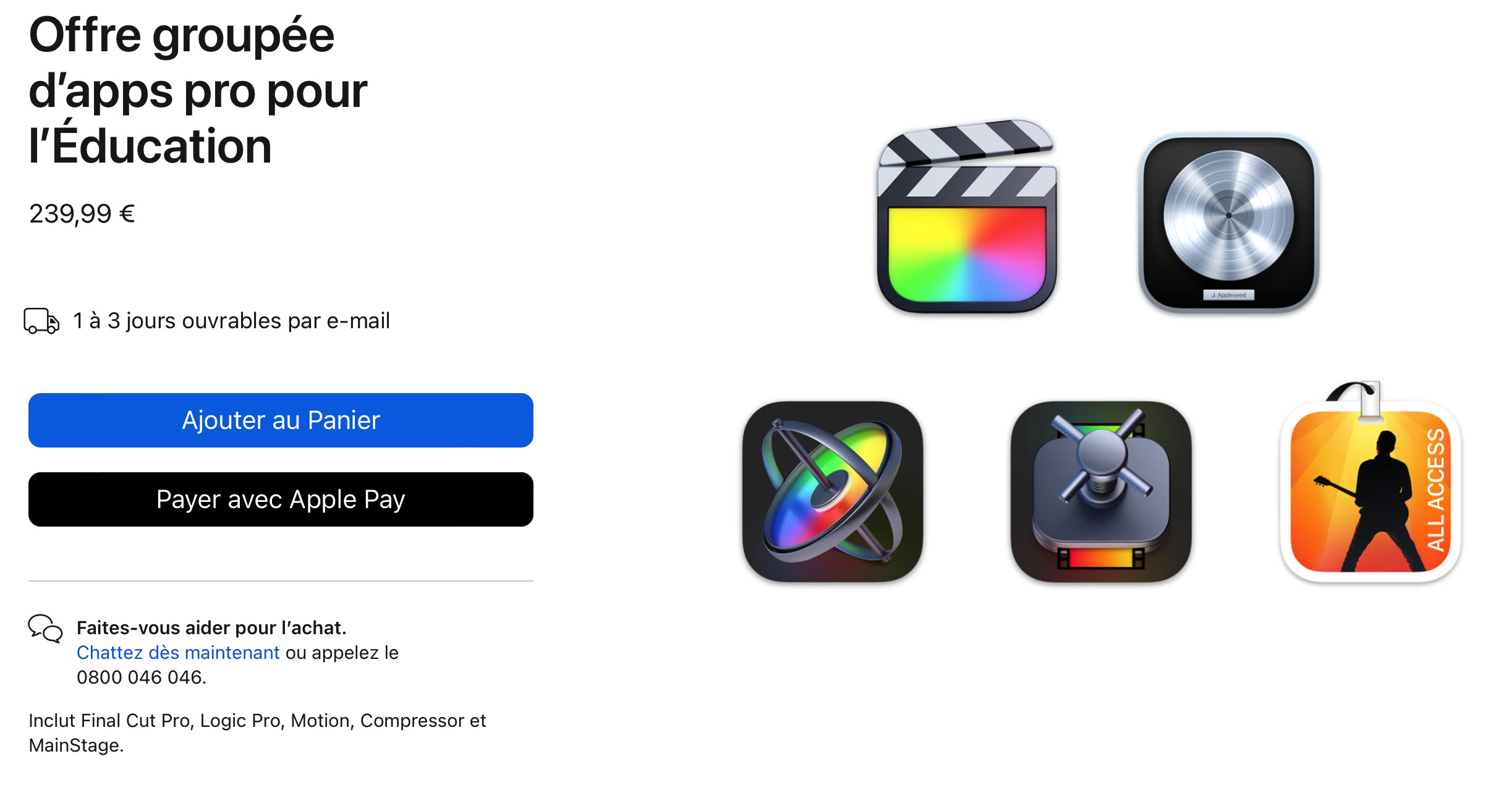 Final Cut, Logic Pro : le bundle d'apps pro Apple passe à 239 € mais ...