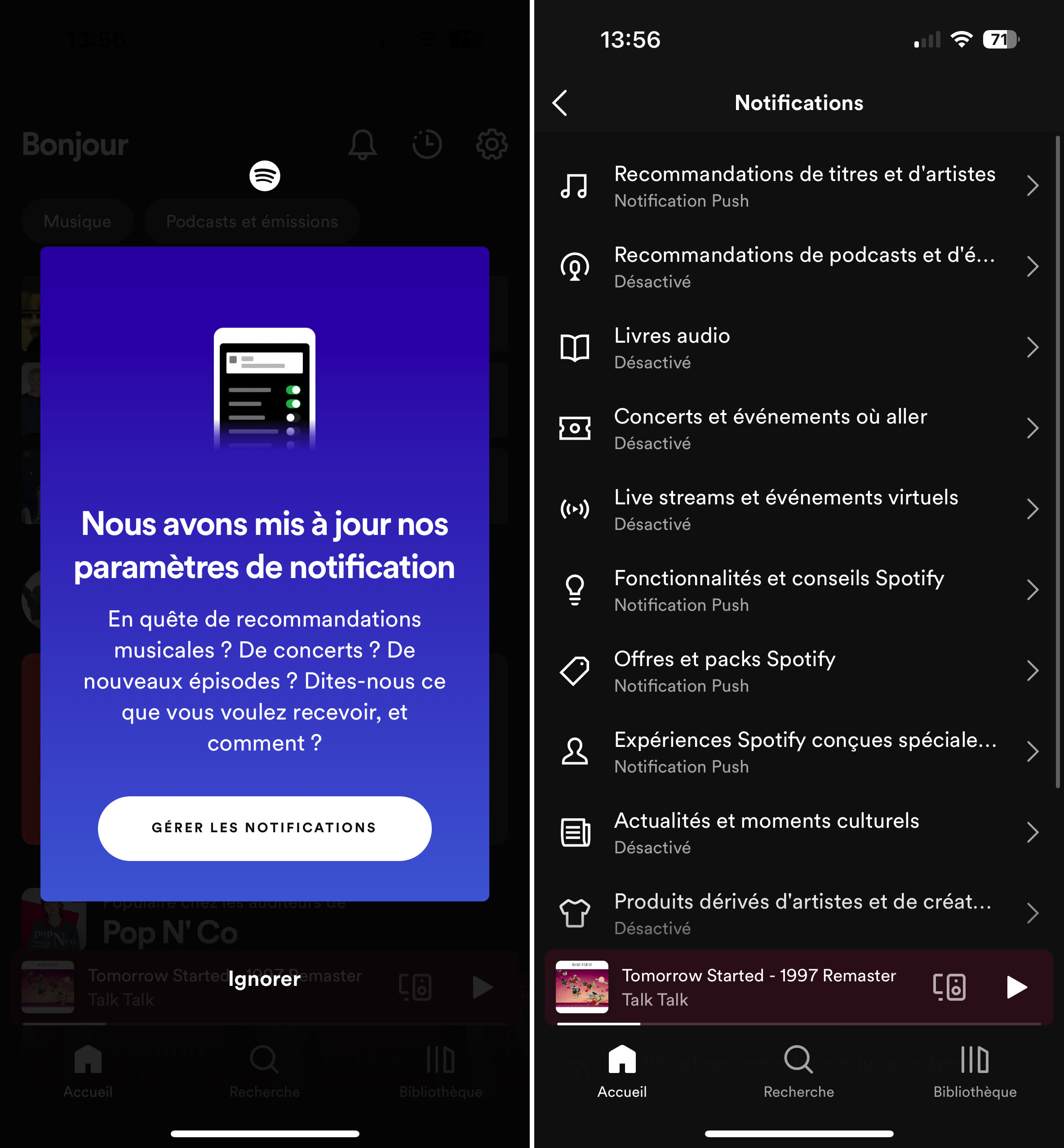 Spotify fait le plein de notifications… et de réglages pour calmer le ...