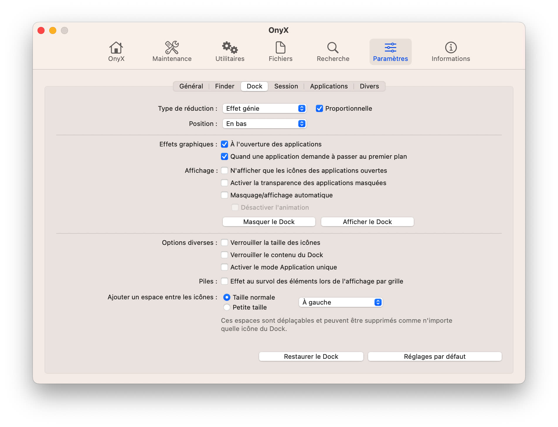Utilitaire : OnyX est désormais disponible pour macOS Ventura ...
