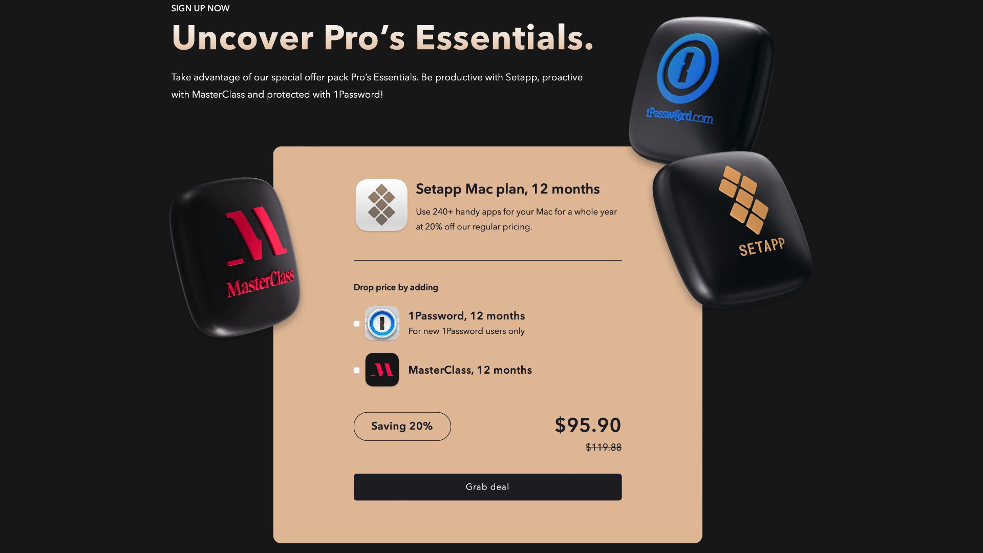 Promo : 20 % de remise sur l'abonnement SetApp, 30 % sur le bundle avec 1Password - MacGeneration