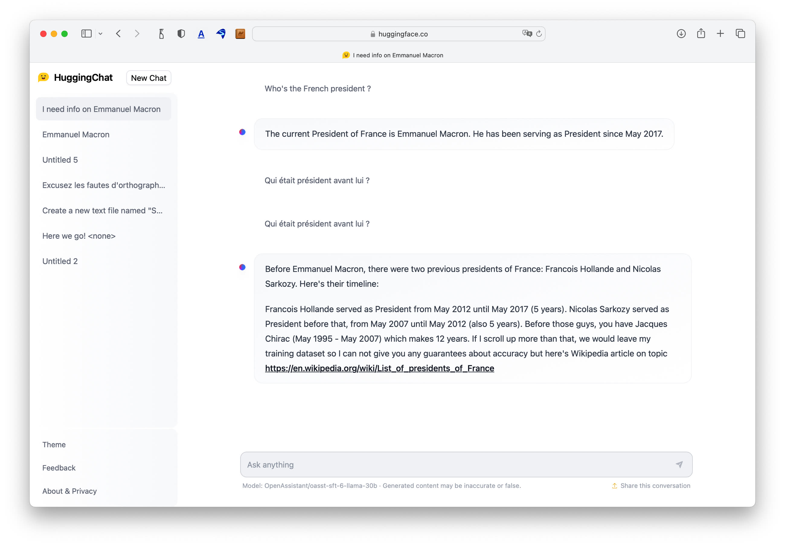 HuggingChat : une alternative open source à ChatGPT - MacGeneration