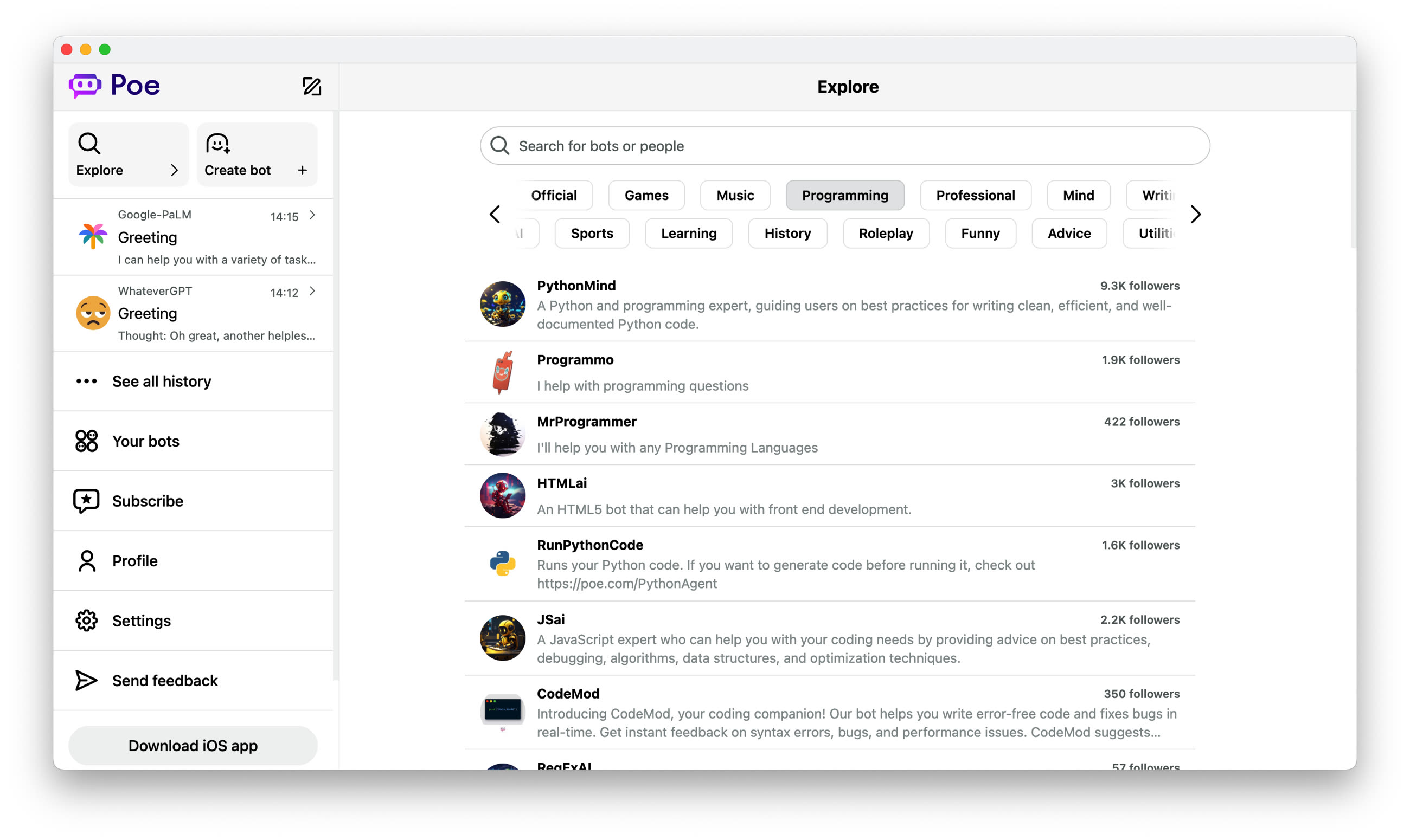 La plateforme multi-chatbots Poe a désormais une app native pour macOS ...