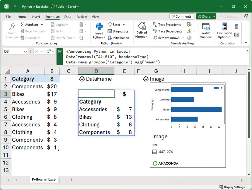 Excel accueille Python pour les besoins les plus avancés - MacGeneration