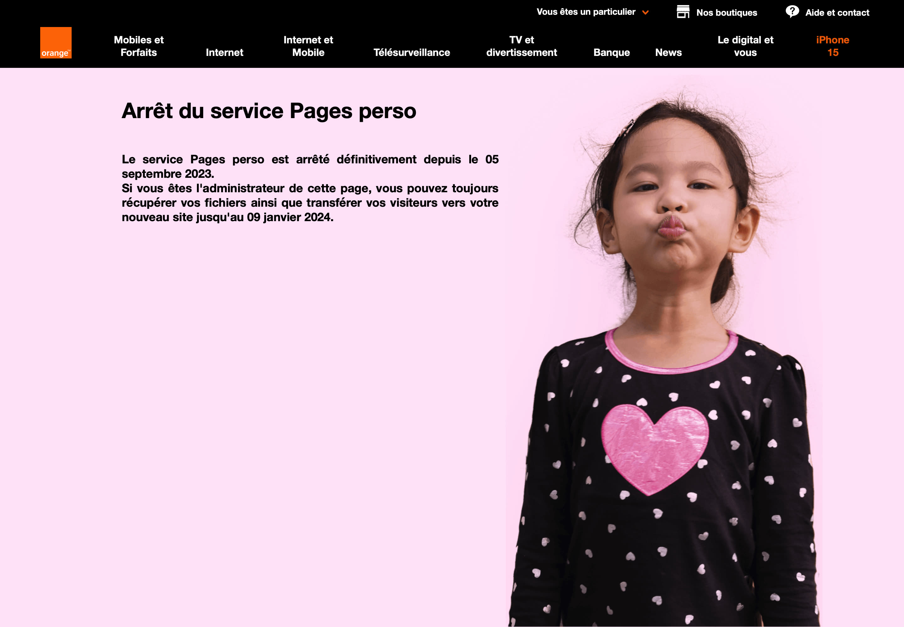 Orange offre un sursis de quelques semaines à ses Pages Perso - MacGeneration