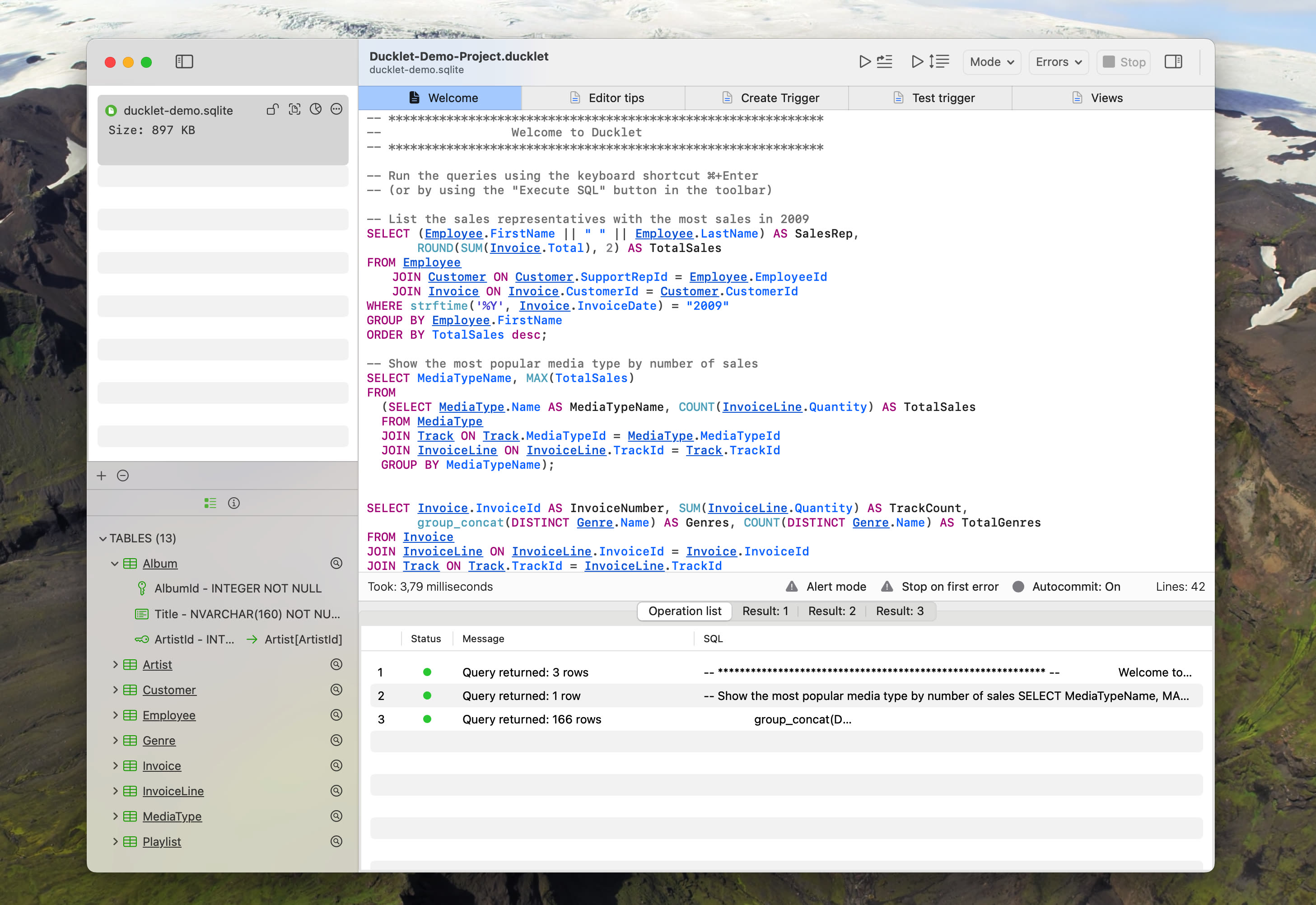 Ducklet, un client macOS natif pour les bases de données SQLite - MacGeneration