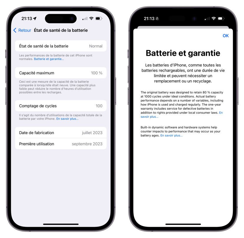 Surprise ! La batterie des iPhone 15 va vieillir moins vite que celle des autres iPhone ...