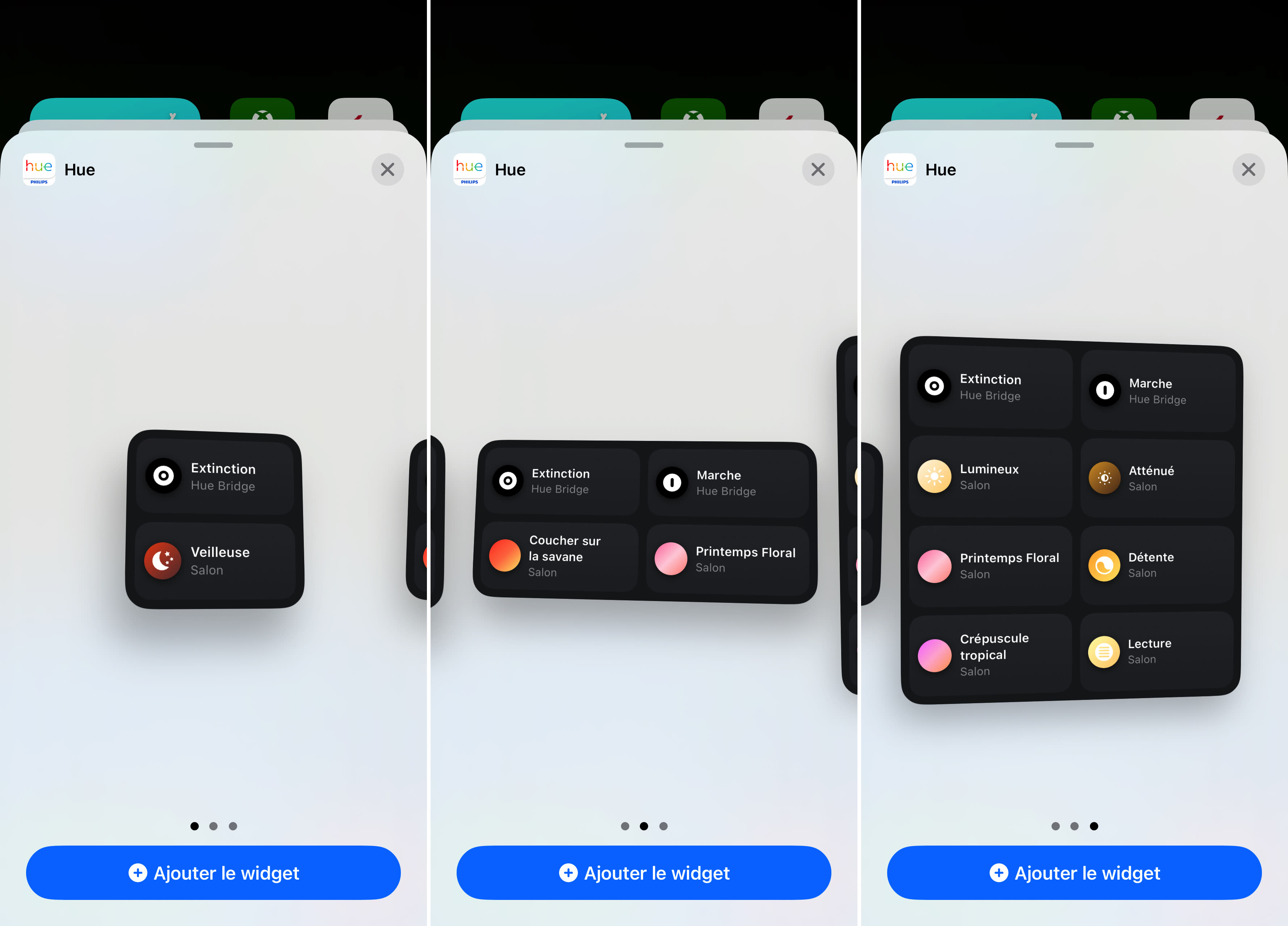L'app Hue a maintenant des widgets pour contrôler son éclairage ...