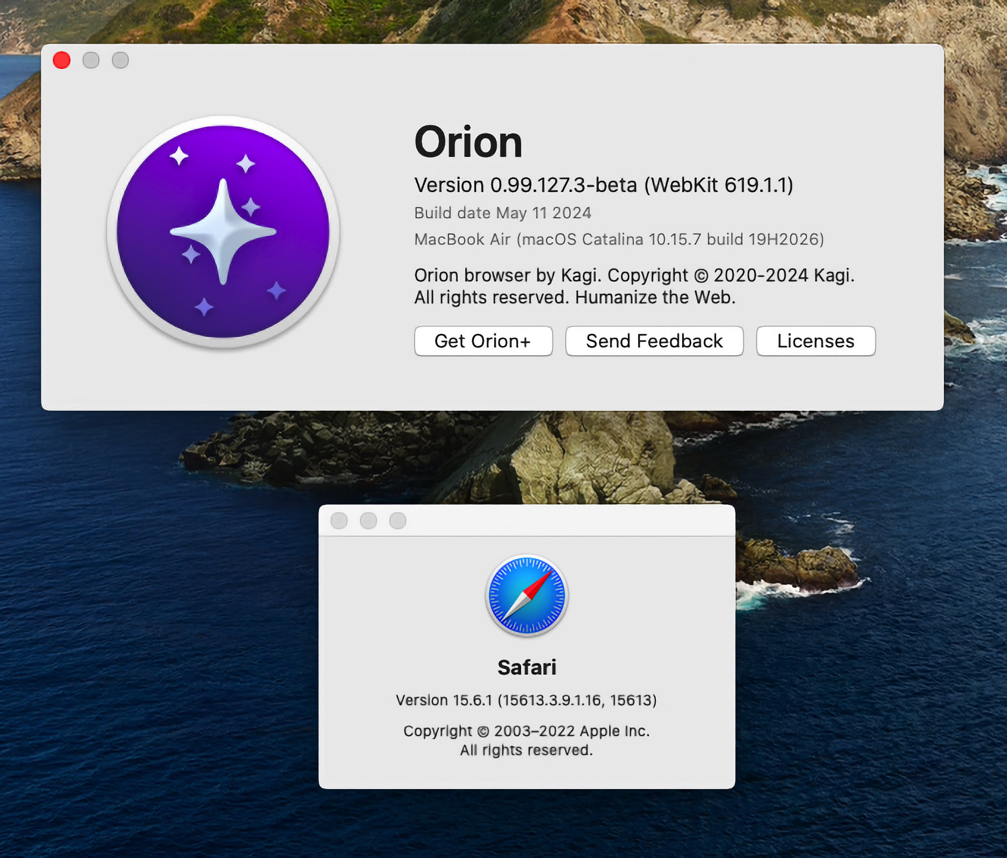 Navigateur : Orion intègre une version plus récente de WebKit que ...