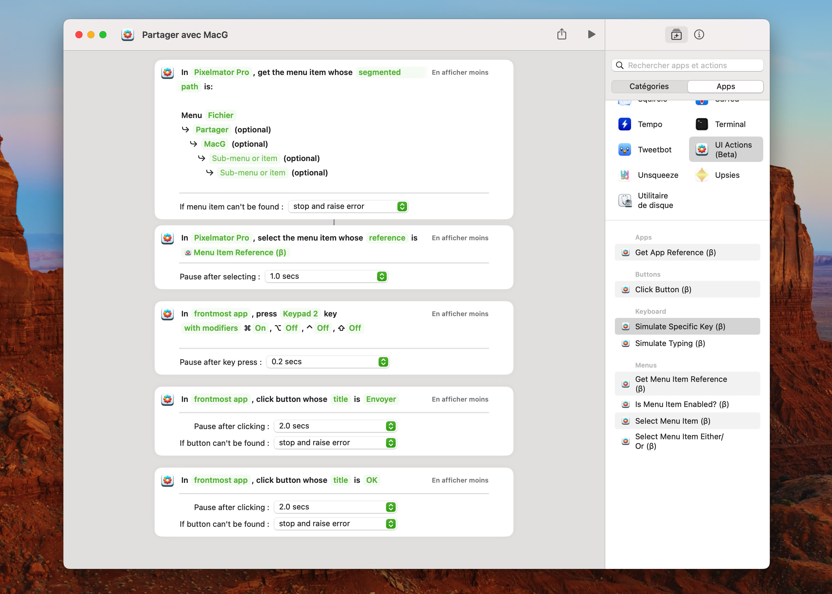 UI Actions permet d'automatiser l’interface des apps macOS grâce à Raccourcis - MacGeneration