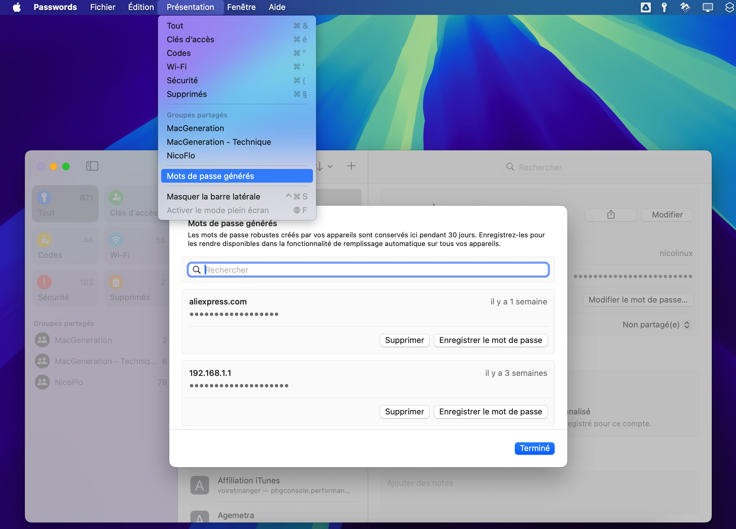 Prise en main de Mots de passe, le gestionnaire de mots de passe enfin ...