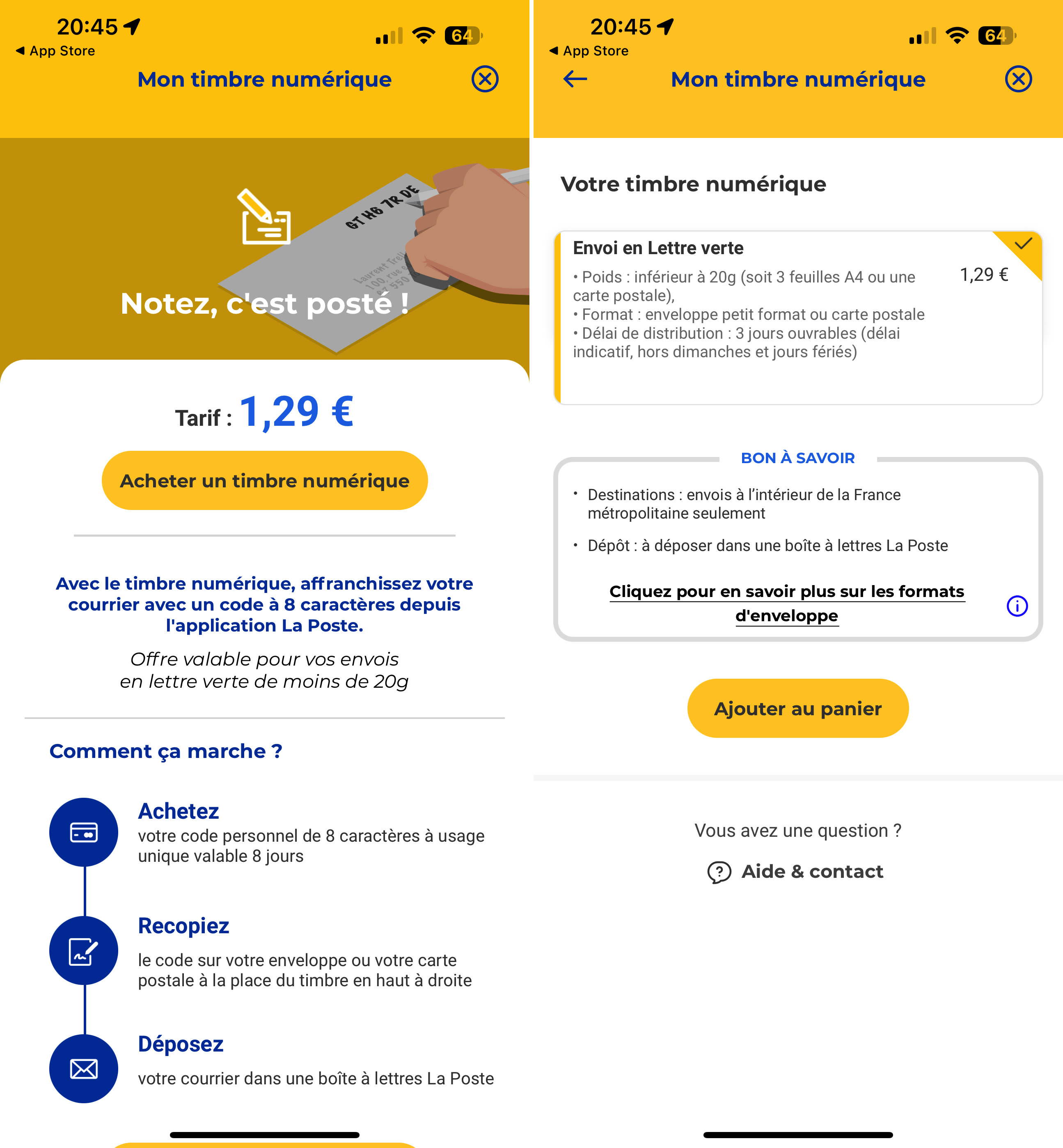 Le timbre numérique est désormais disponible dans l'app La Poste ...