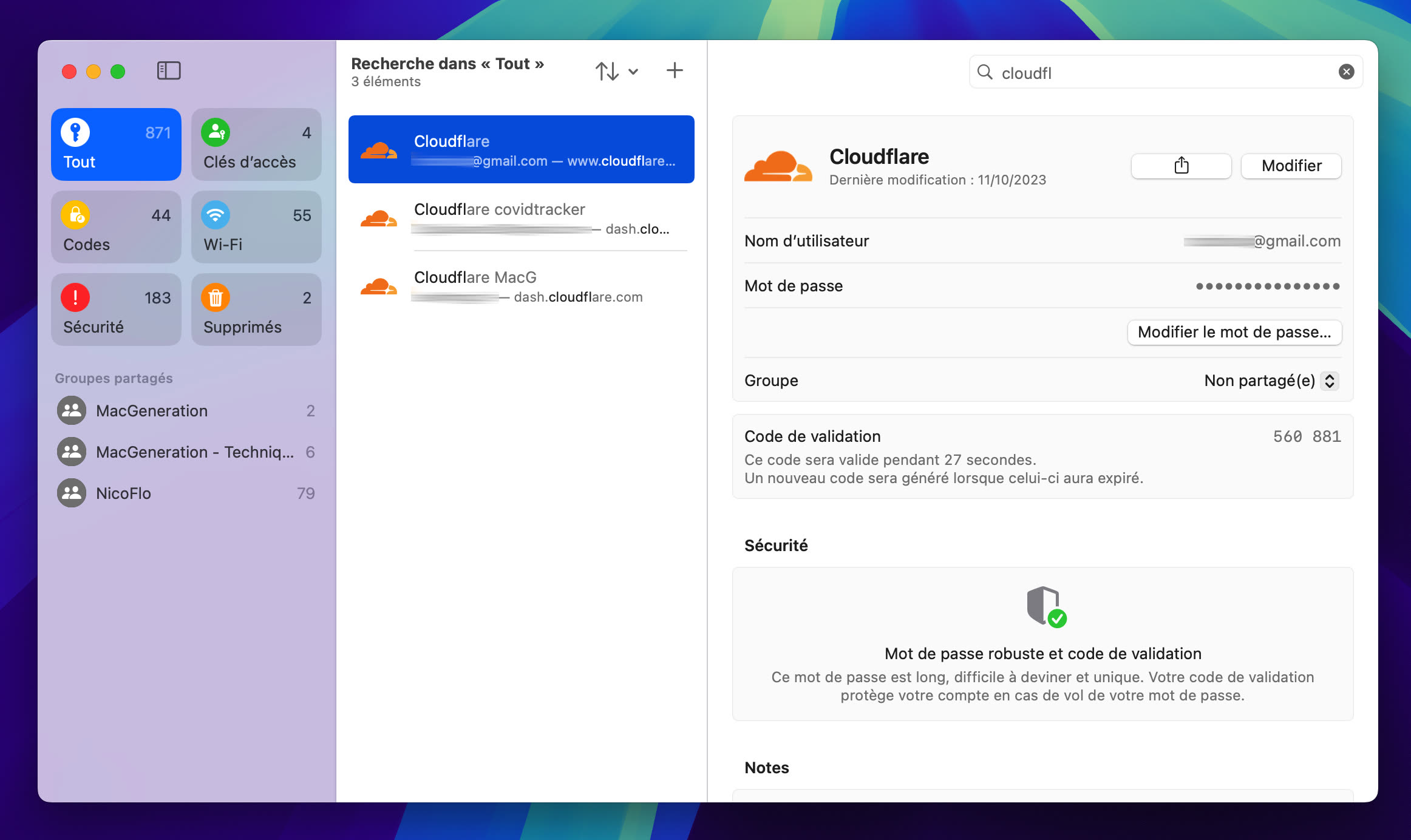 Prise en main de Mots de passe, le gestionnaire de mots de passe enfin ...