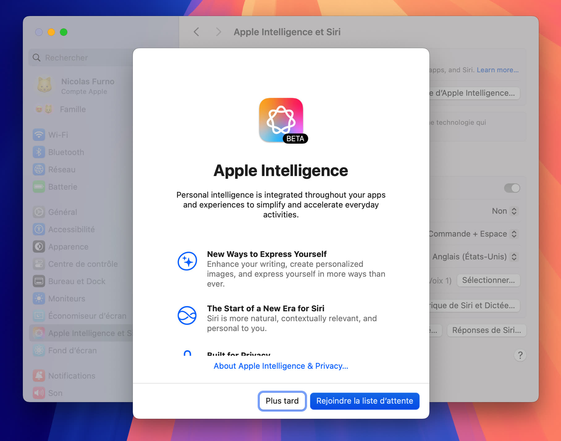Apple Intelligence arrive en bêta sur le Mac avec la première bêta de macOS 15.1 - MacGeneration