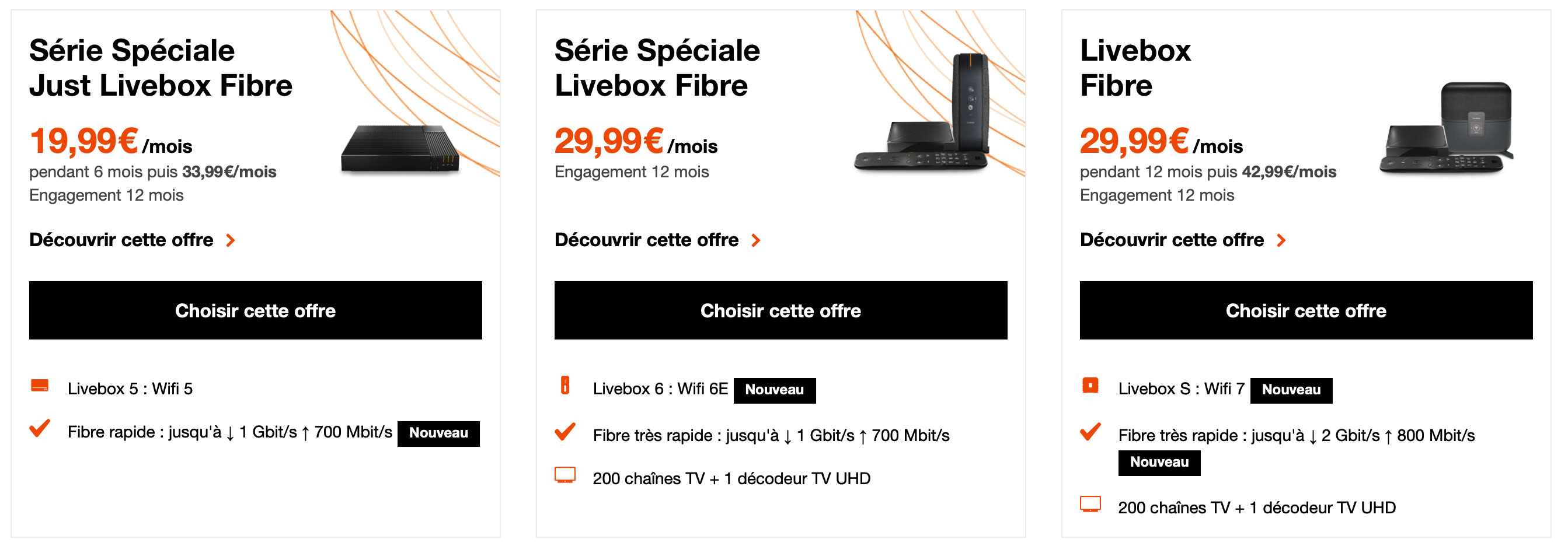Orange ajuste la Série Spéciale Livebox Fibre : 30 € par mois et une ...