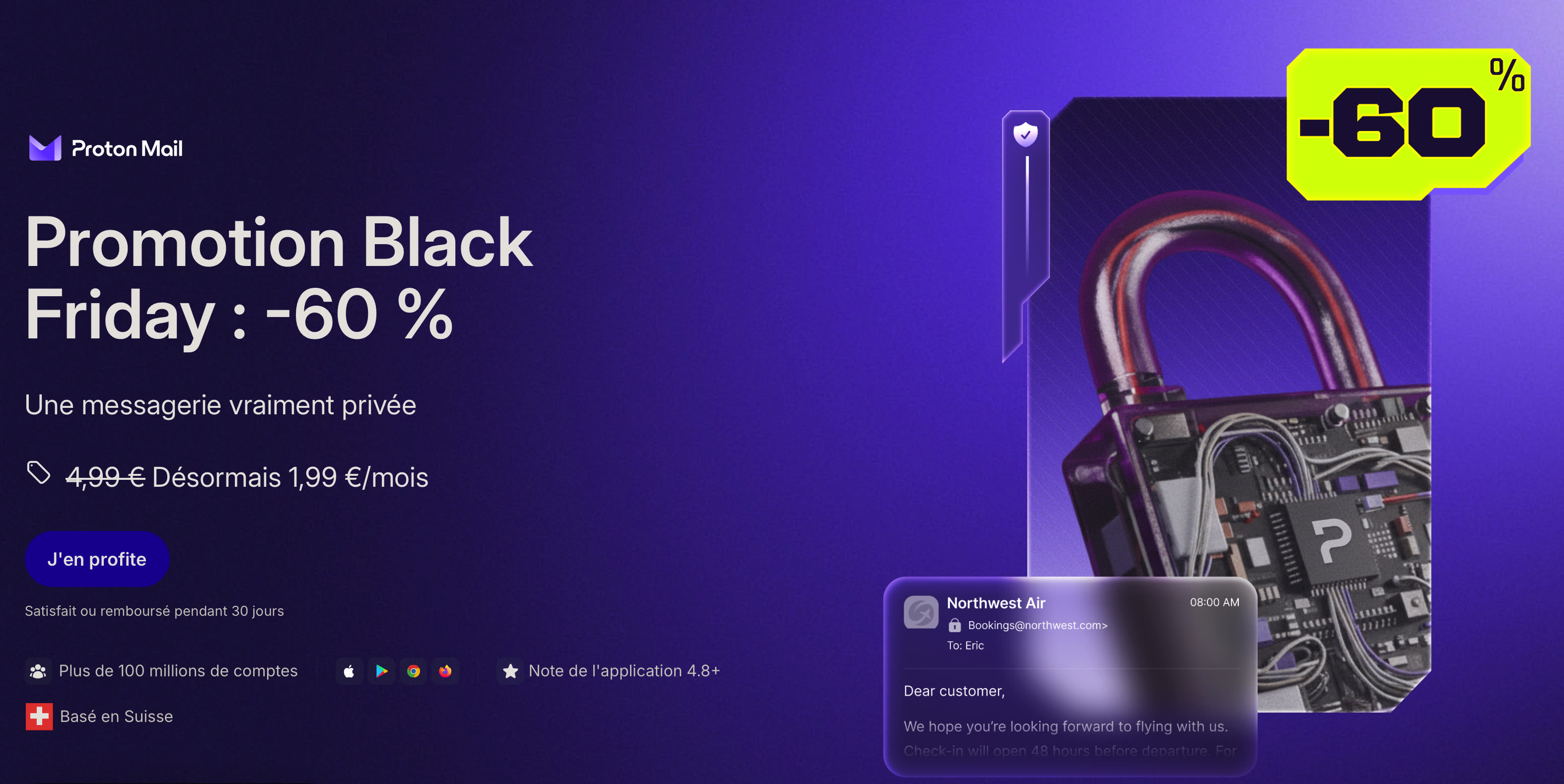 Le Black Friday commence chez Proton : Mail à 1,99 €, VPN à 2,49 ...