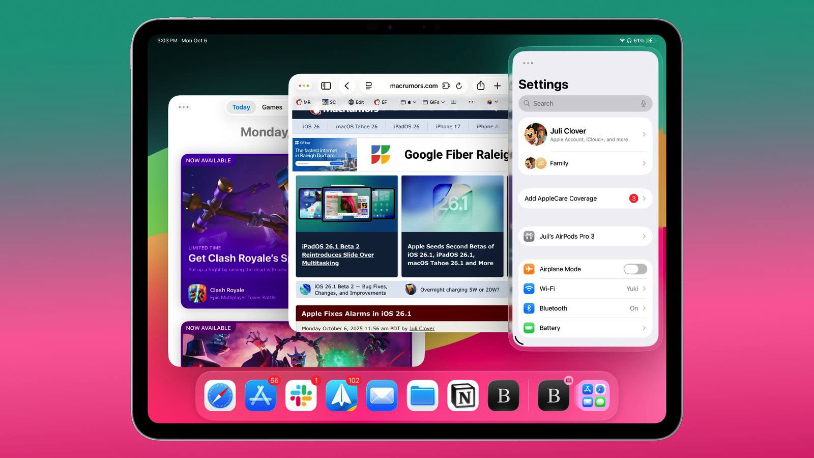 iPadOS 26.2 : retour du glisser-déposer pour Slide Over et Split View - iGeneration