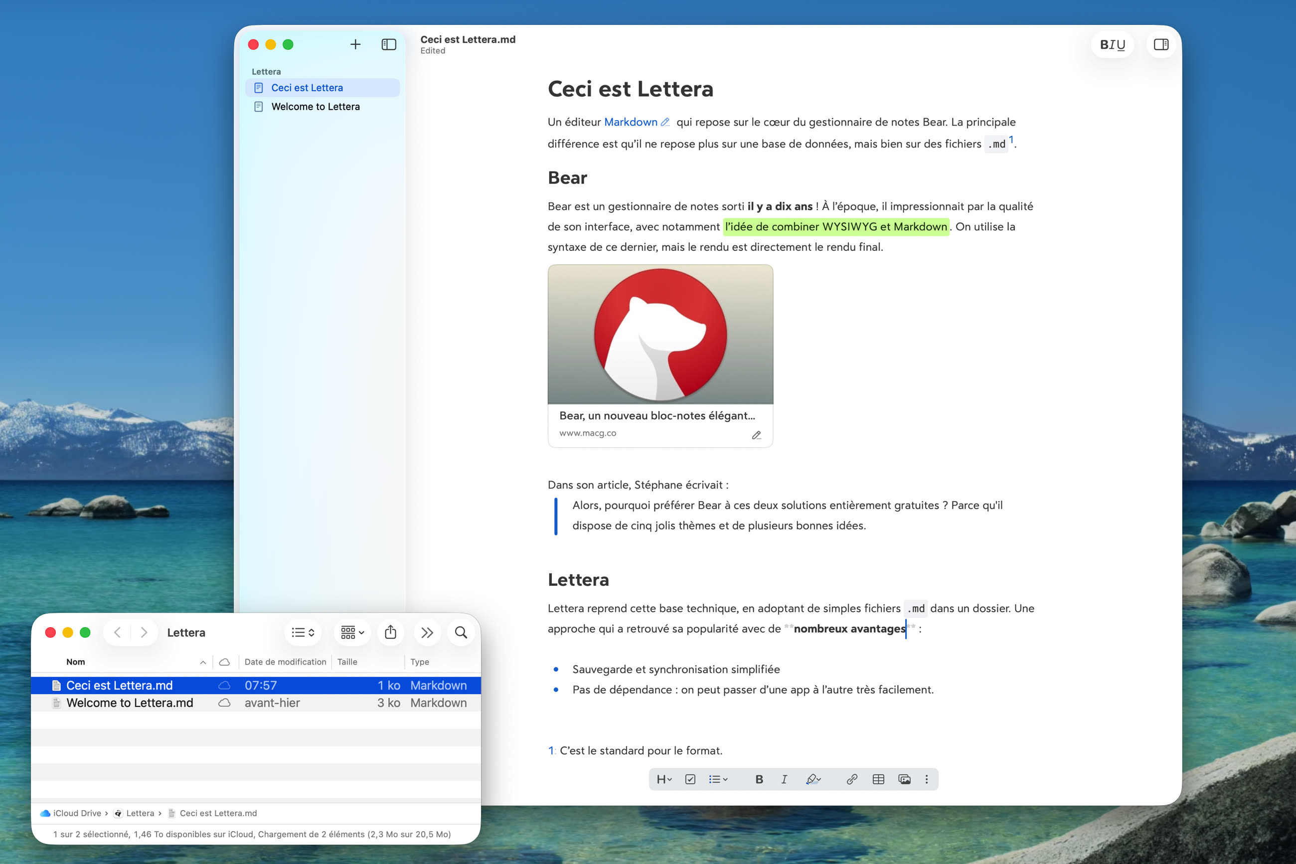 Lettera, un nouvel éditeur Markdown par les créateurs de Bear ...
