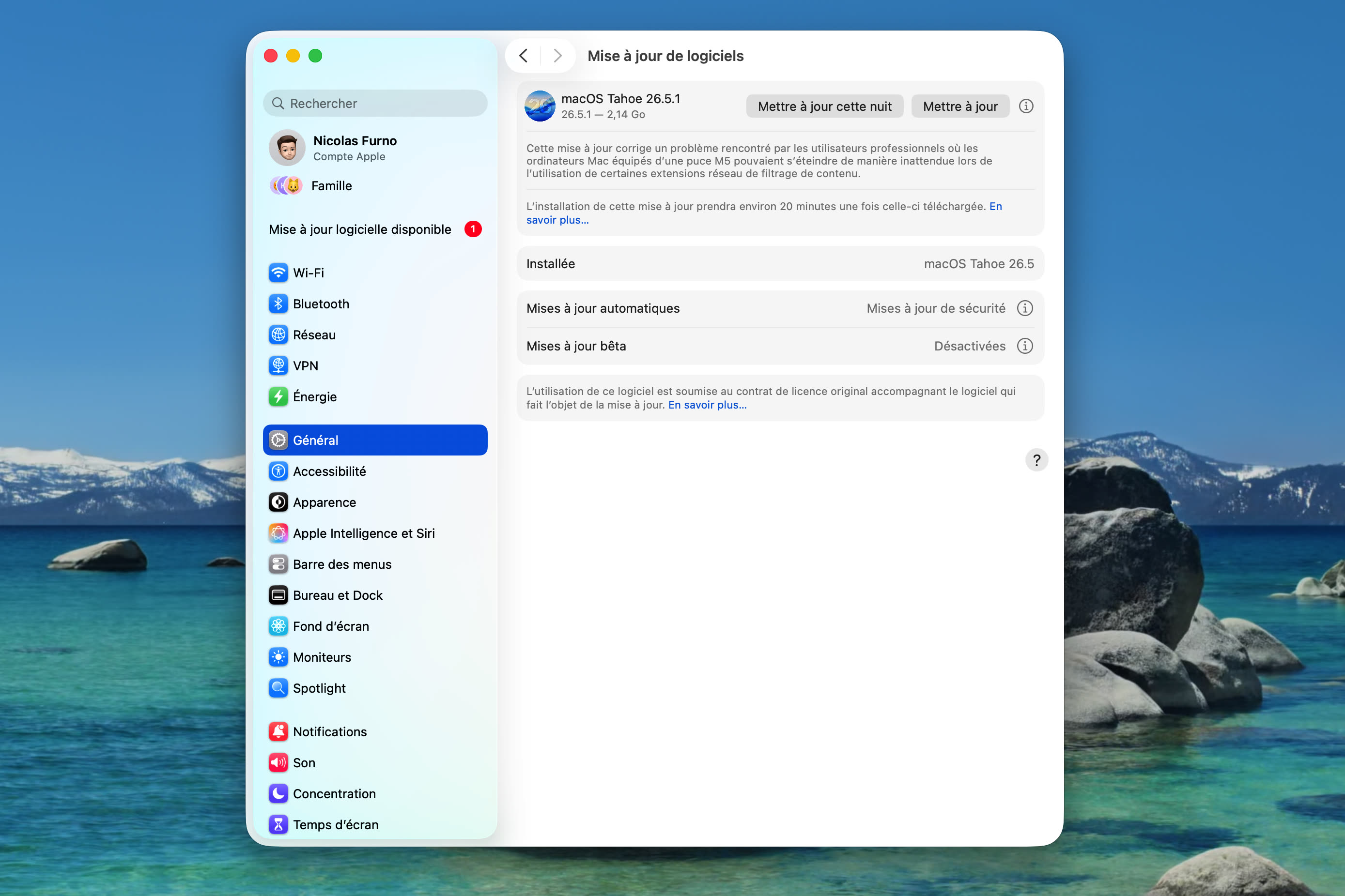 macOS 26.5.1 corrige un bug très ciblé sur les Mac M5 en entreprise ...